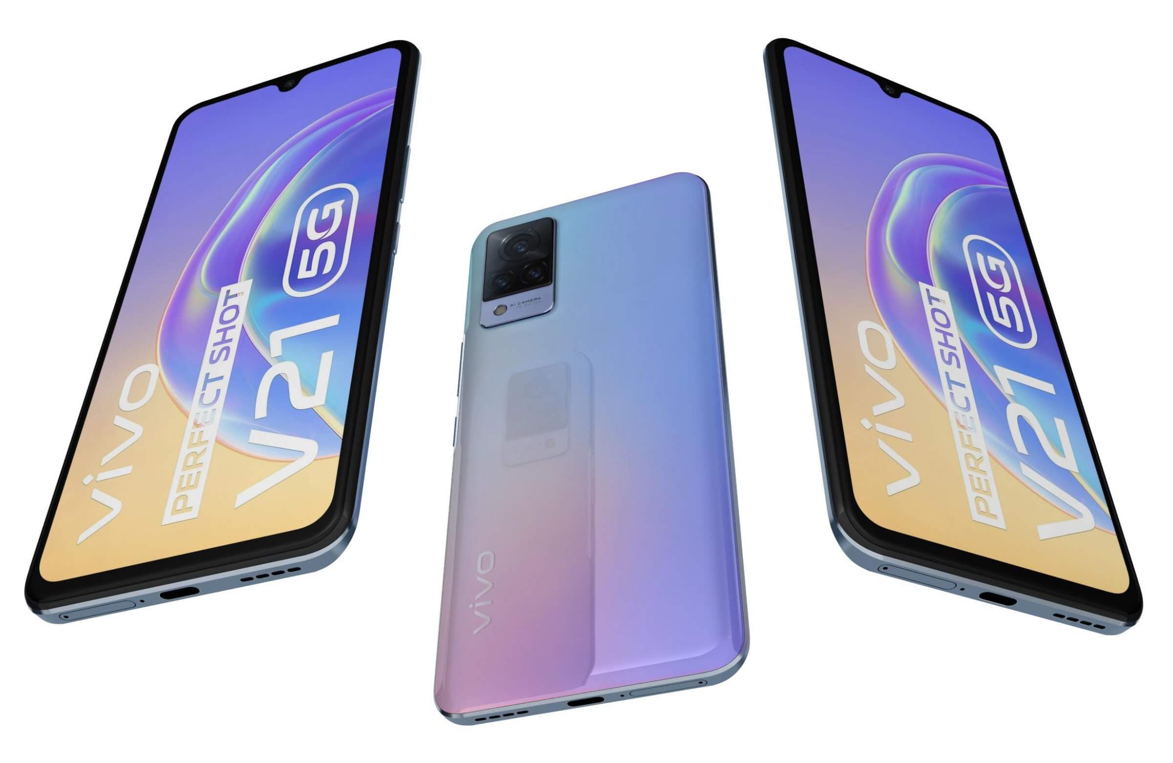 Vivo V21e 5G Blue - 3D Model by Rever_Art