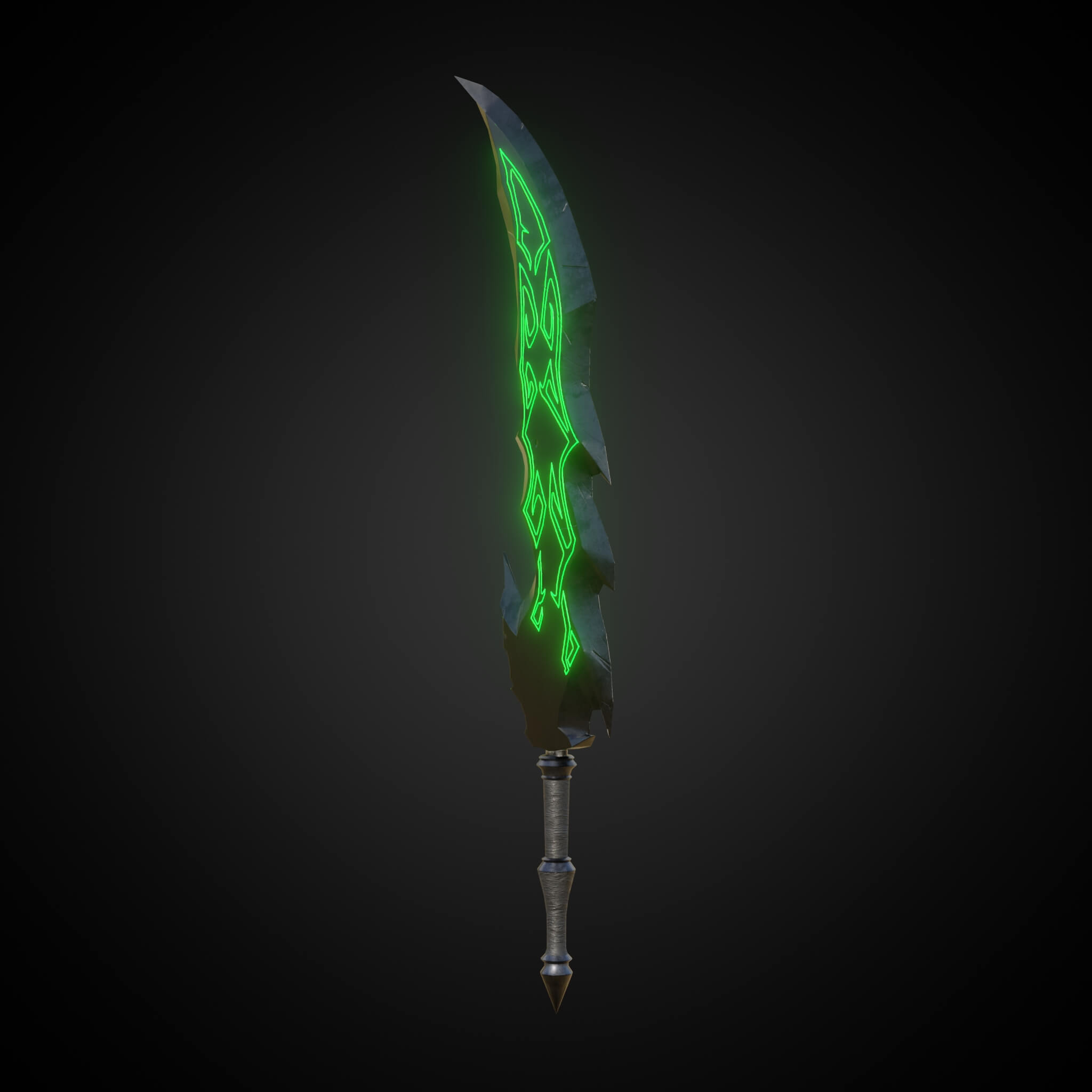 Wounded Sword Emissive Green - 3D Model by Rever_Art