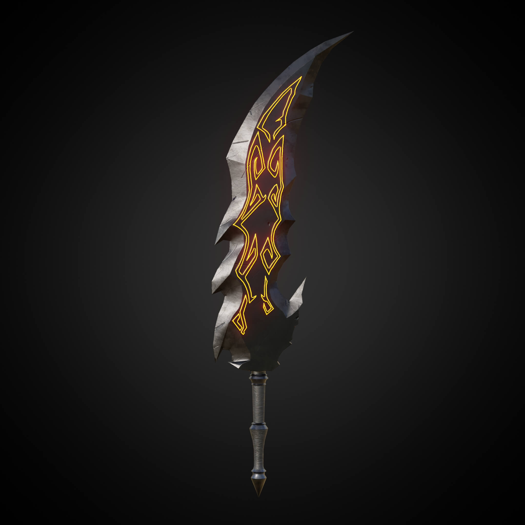 Wounded Sword Emissive Orange - 3D Model by Rever_Art