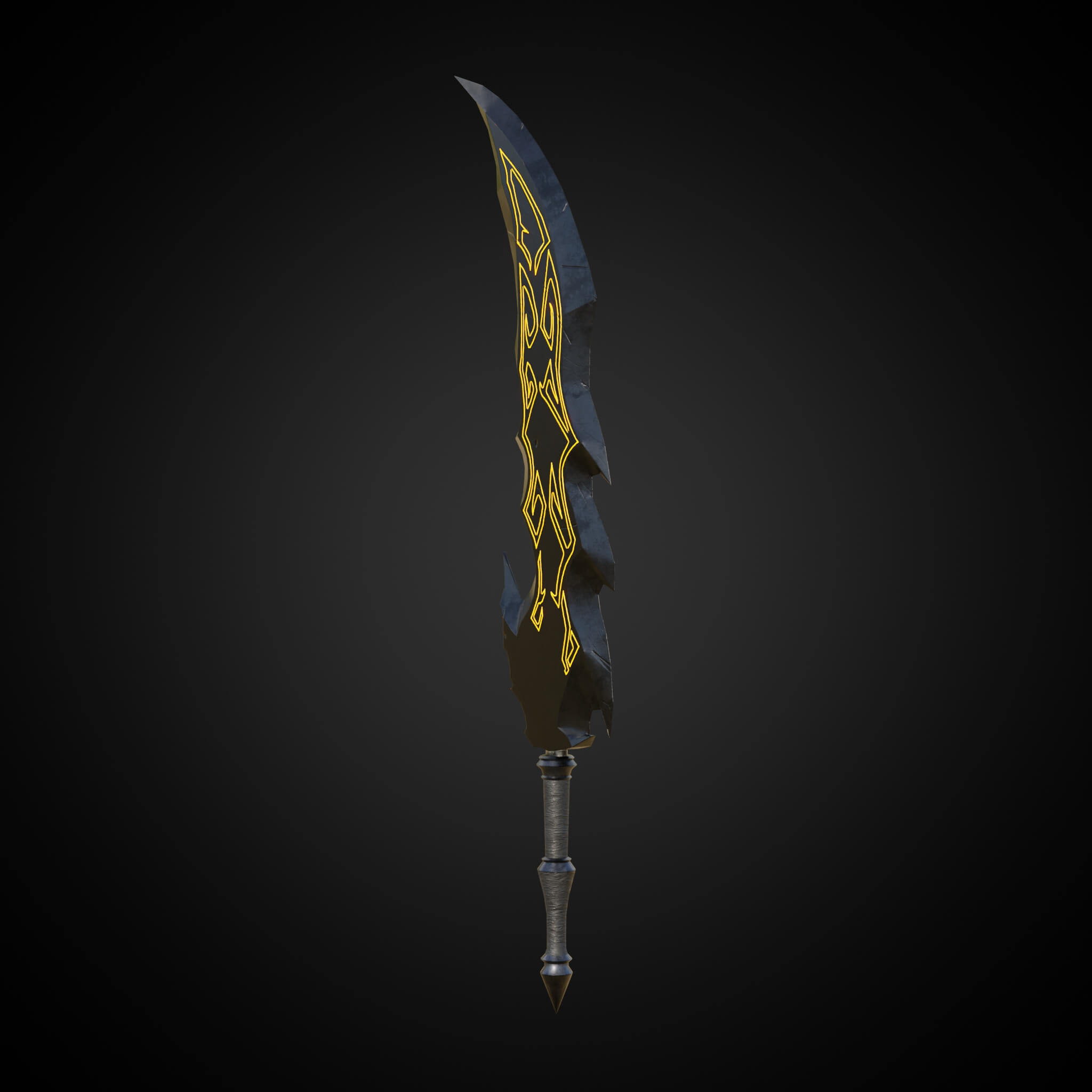 Wounded Sword Emissive Orange - 3D Model by Rever_Art