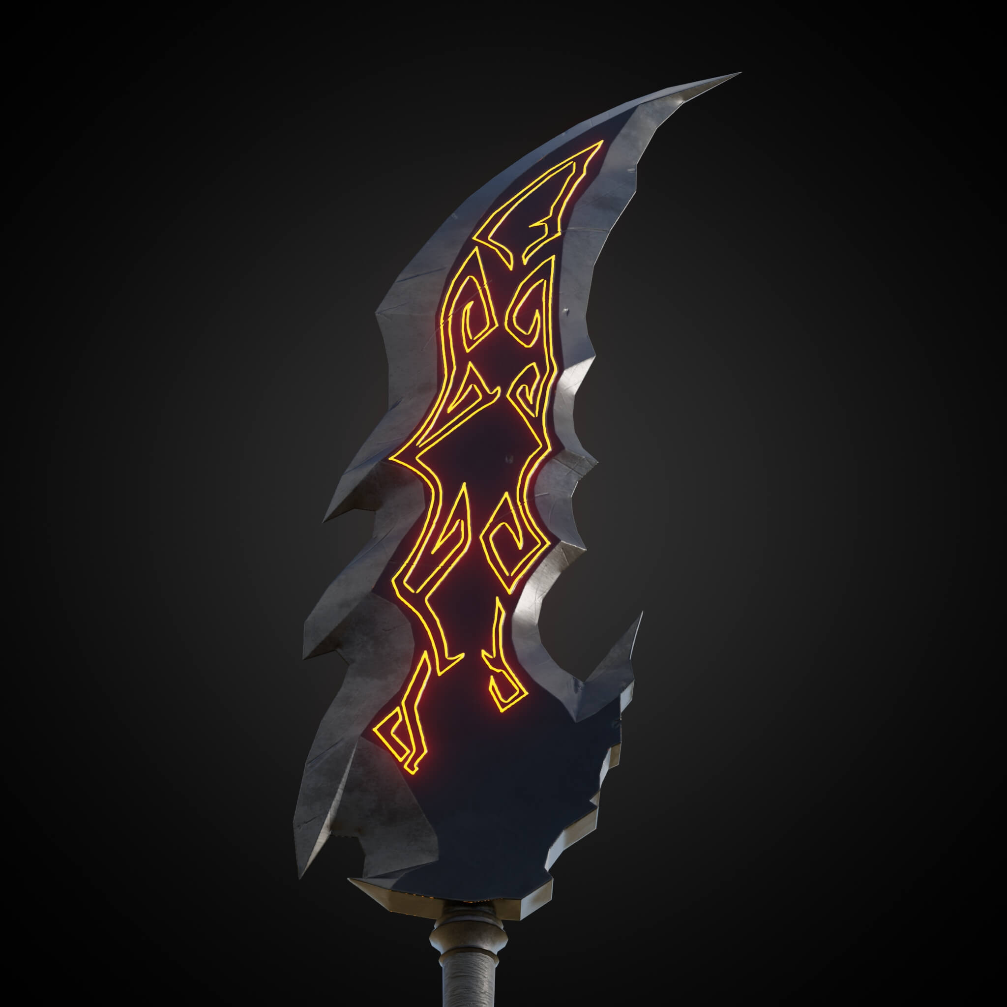 Wounded Sword Emissive Orange - 3D Model by Rever_Art