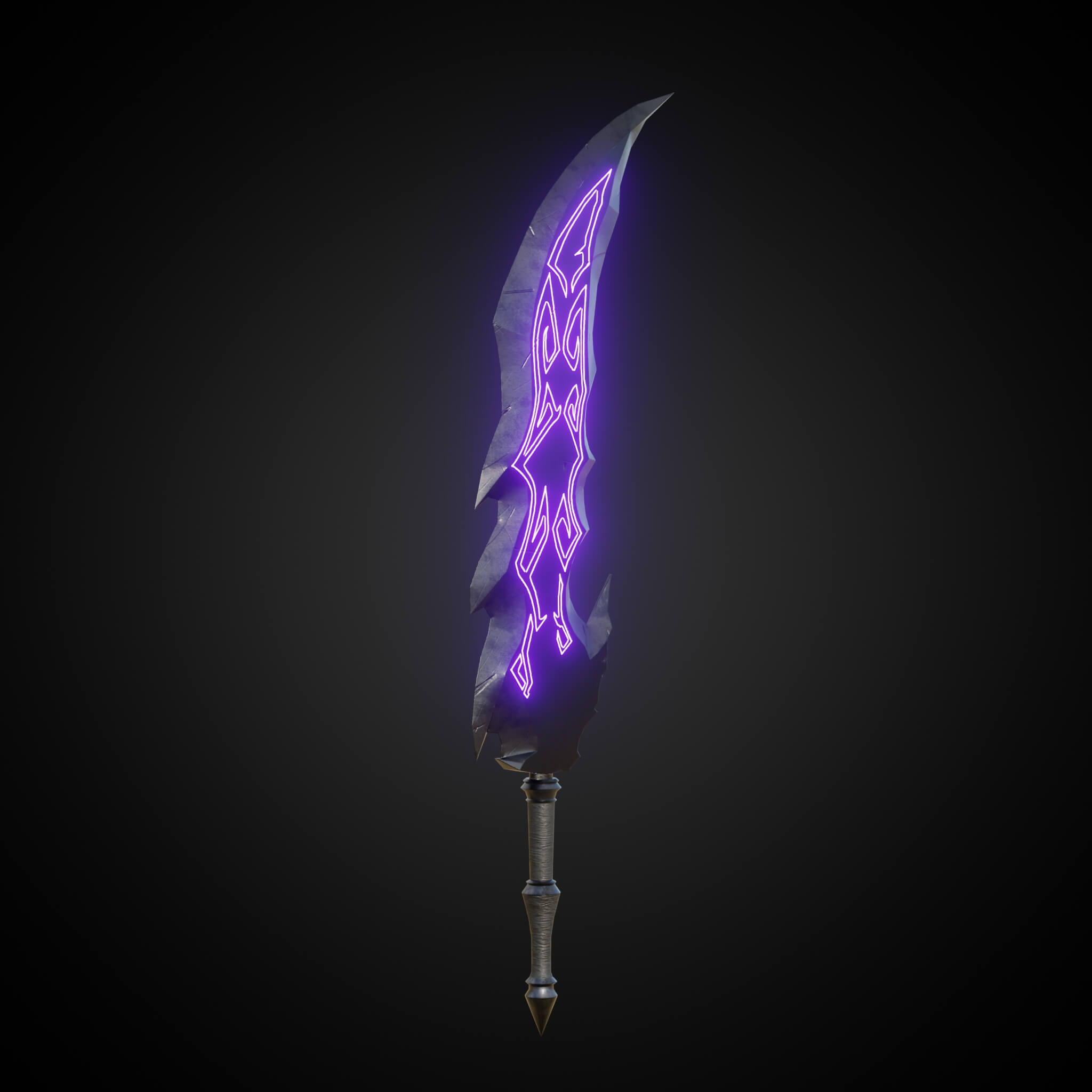 Wounded Sword Emissive Purple - 3D Model by Rever_Art