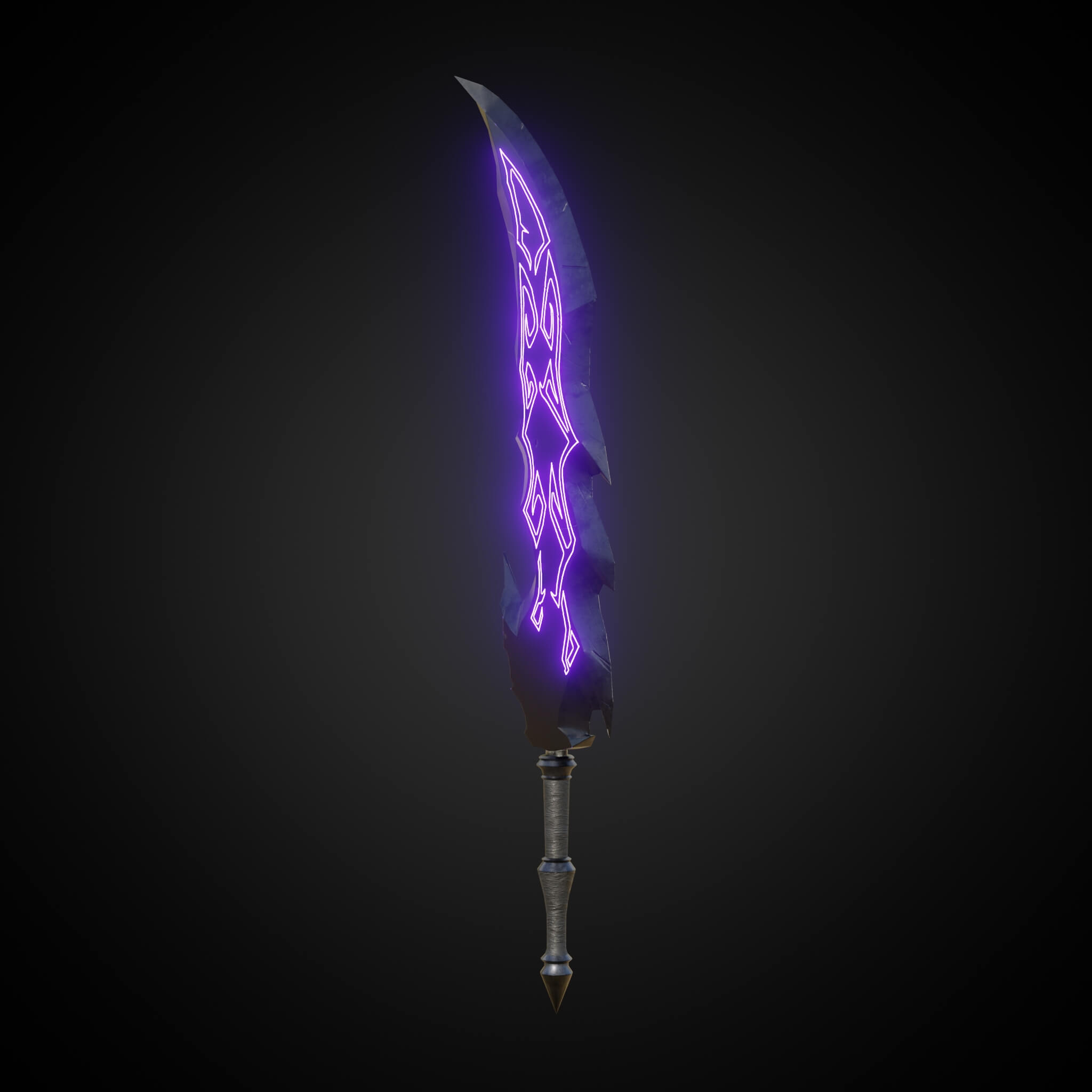 Wounded Sword Emissive Purple - 3D Model by Rever_Art