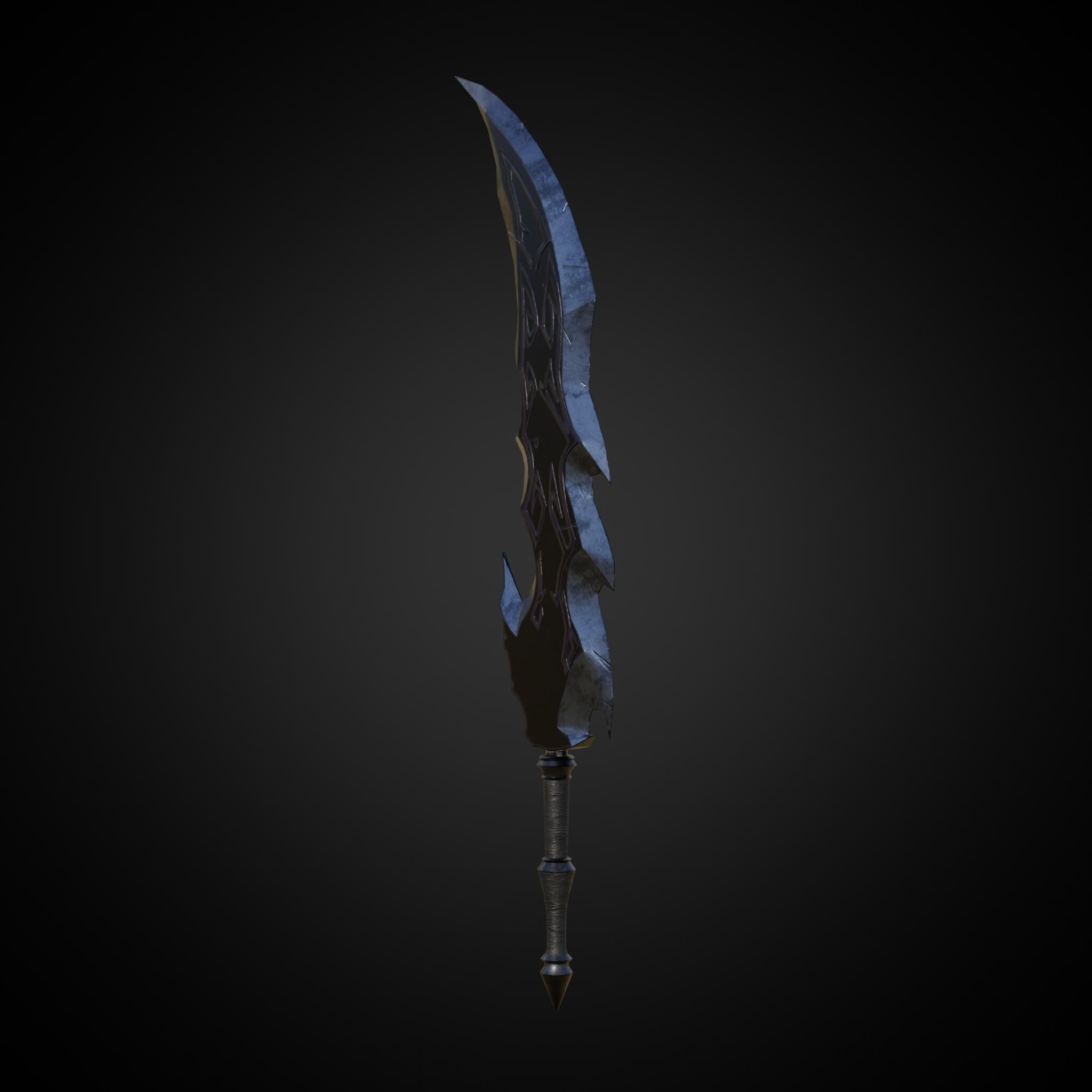 Wounded Sword White and Purple Mix - 3D Model by Rever_Art