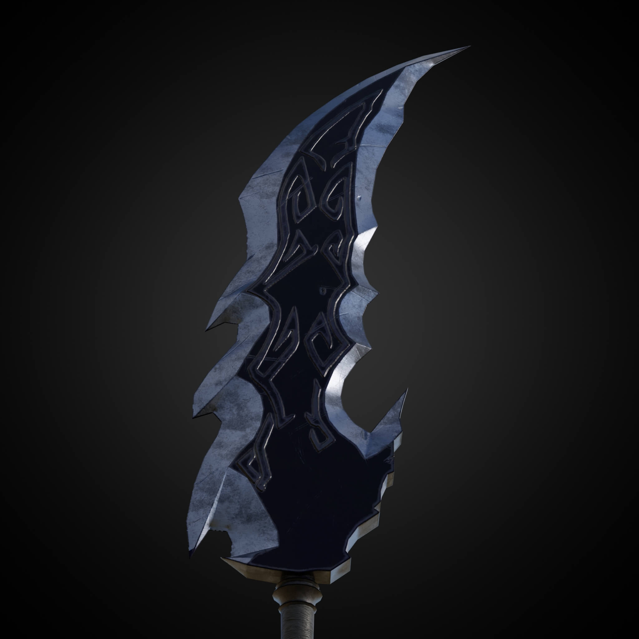 Wounded Sword White and Purple Mix - 3D Model by Rever_Art