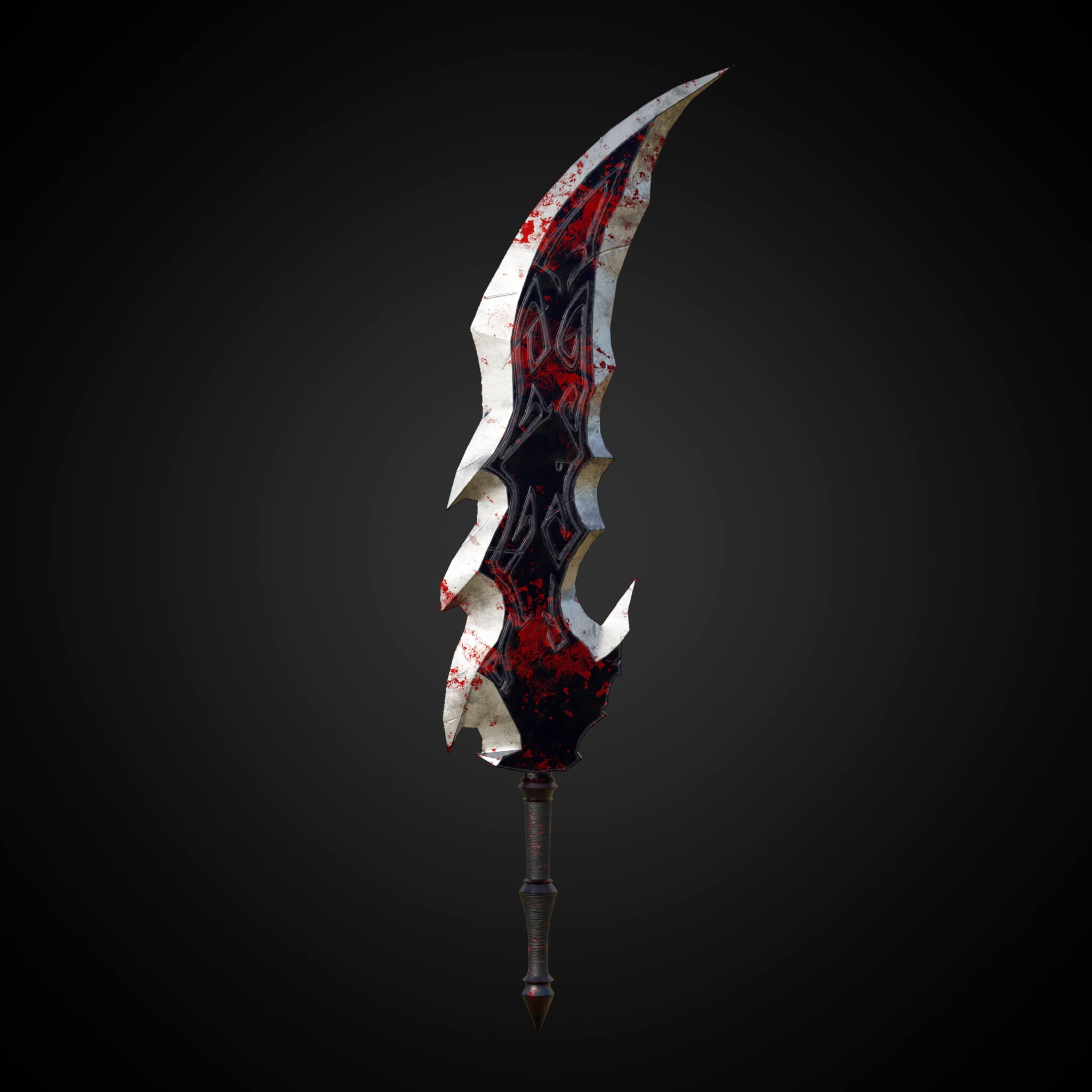 Wounded Sword White With Blood - 3D Model by Rever_Art