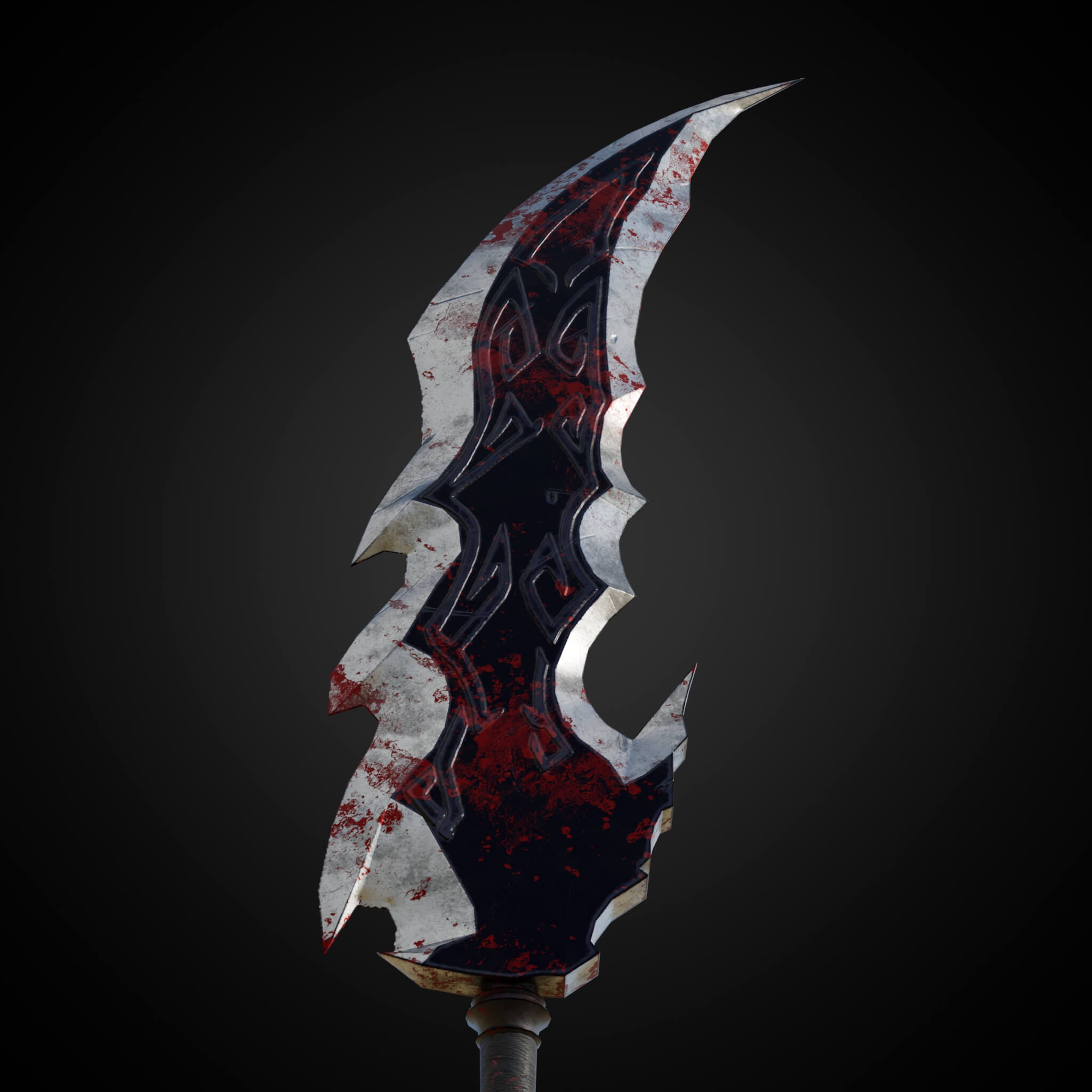 Wounded Sword White With Blood - 3D Model by Rever_Art