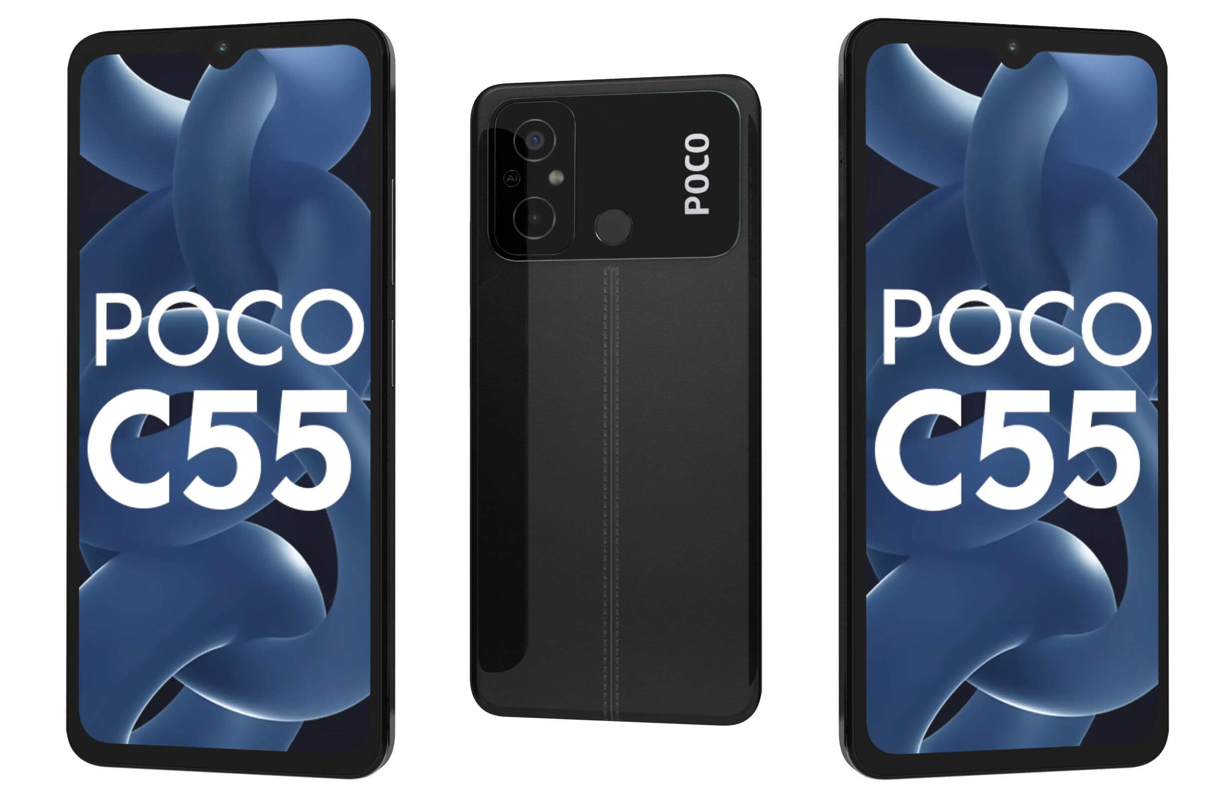 Xiaomi Poco C55 Black - 3D Model by Rever_Art