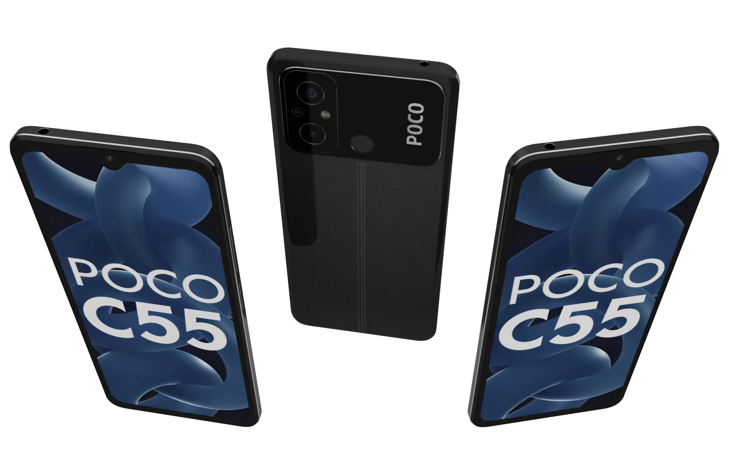 Xiaomi Poco C55 Black - 3D Model by Rever_Art