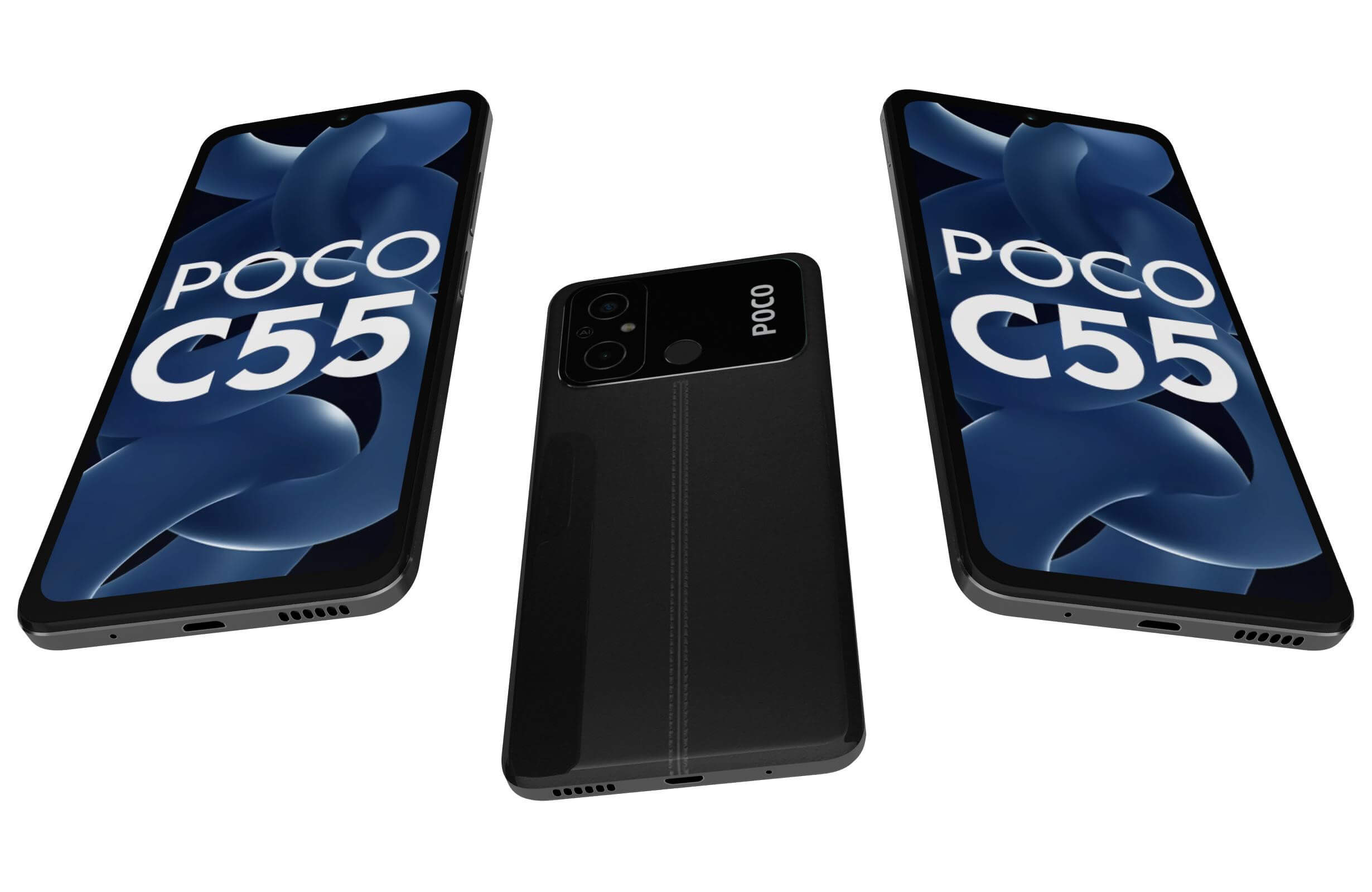 Xiaomi Poco C55 Black - 3D Model by Rever_Art