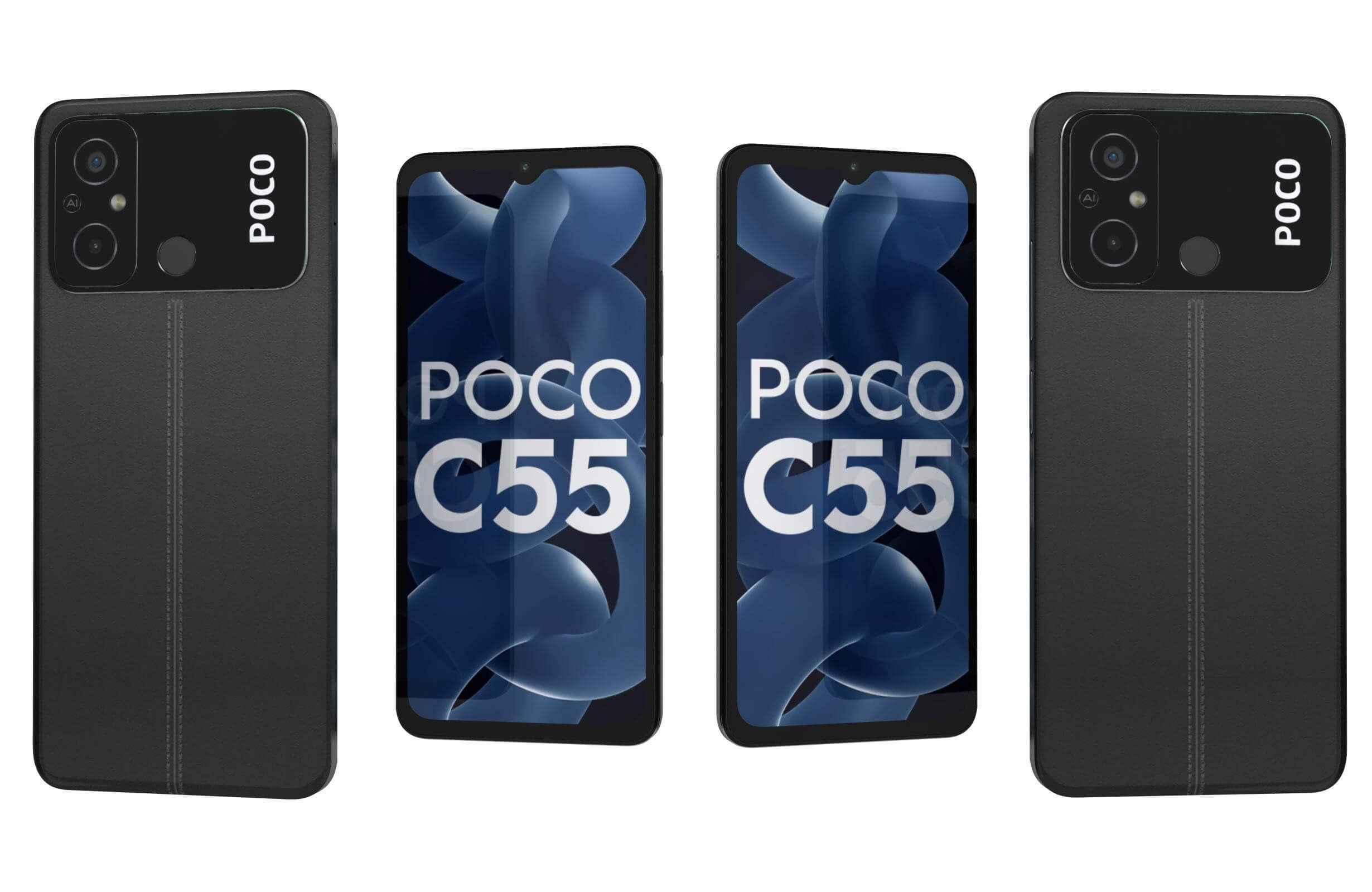 Xiaomi Poco C55 Black - 3D Model by Rever_Art