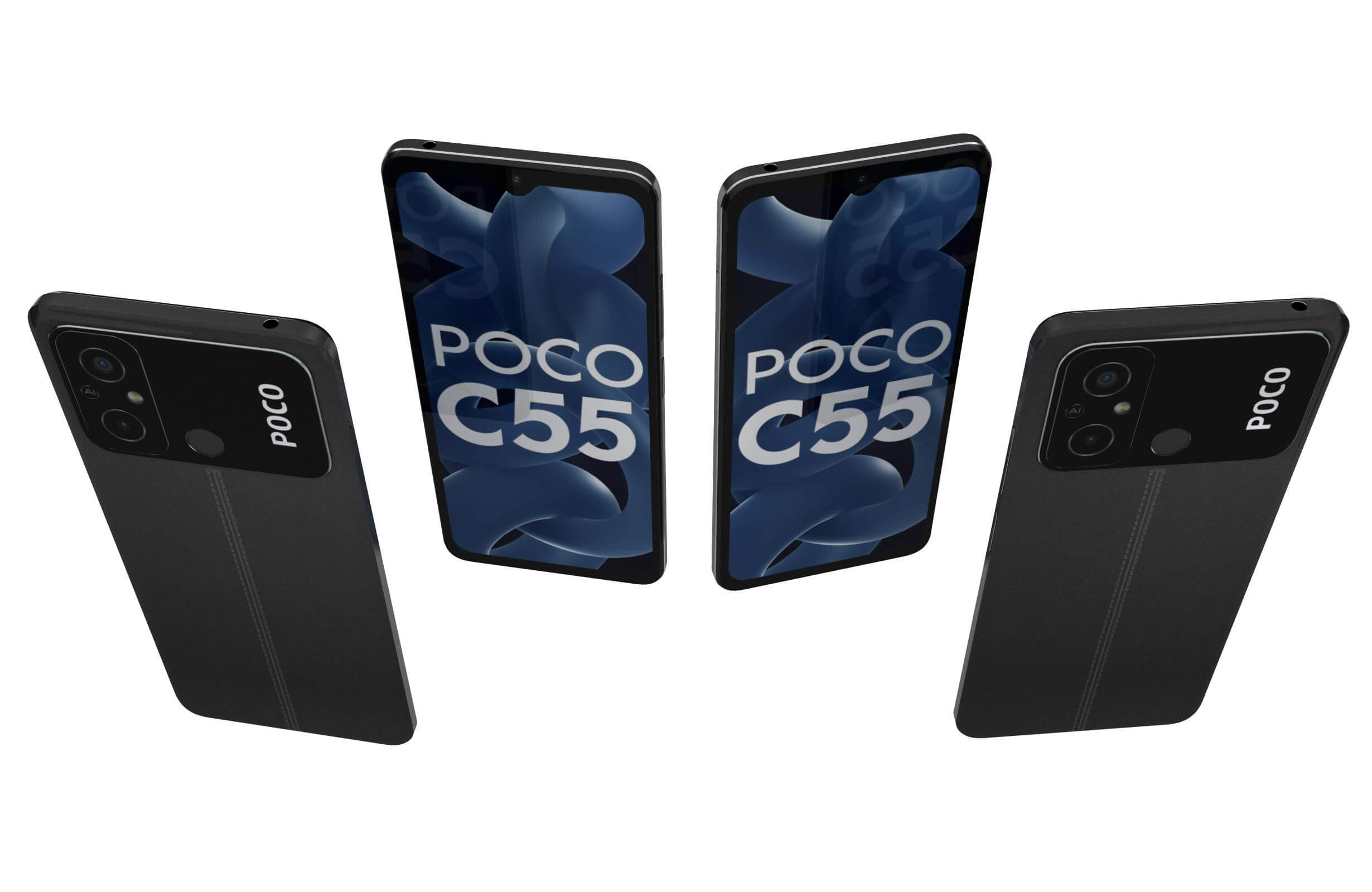 Xiaomi Poco C55 Black - 3D Model by Rever_Art