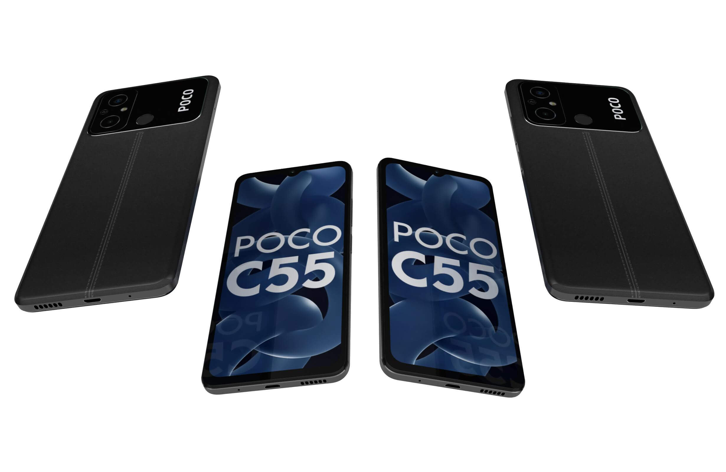 Xiaomi Poco C55 Black - 3D Model by Rever_Art