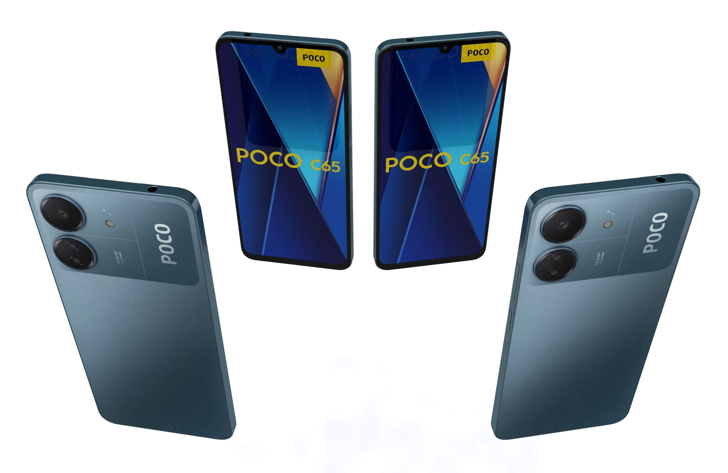 Xiaomi Poco C65 Blue - 3D Model by Rever_Art