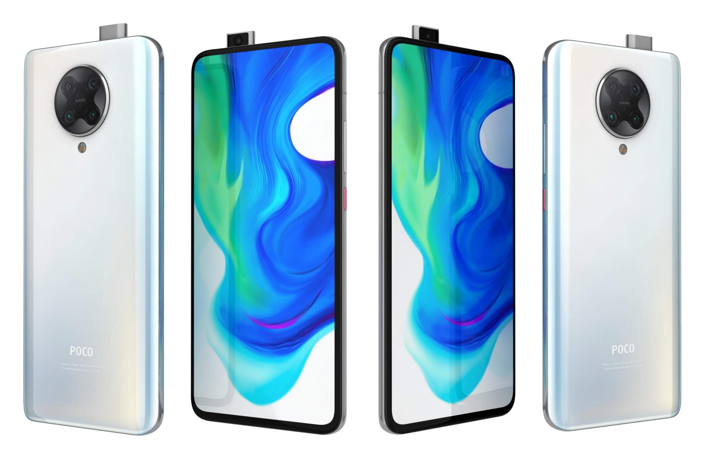 Xiaomi Poco F2 Pro Phantom White - 3D Model by Rever_Art