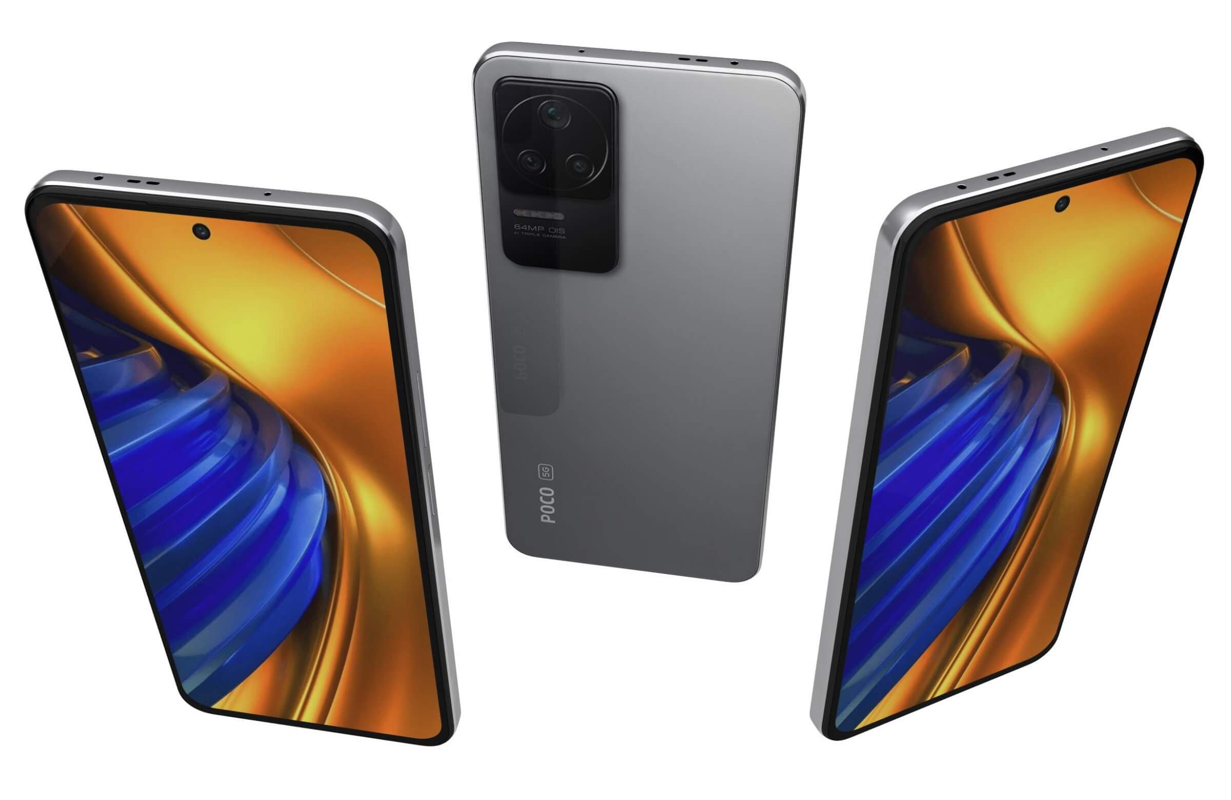 Xiaomi Poco F4 5G Silver - 3D Model by Rever_Art