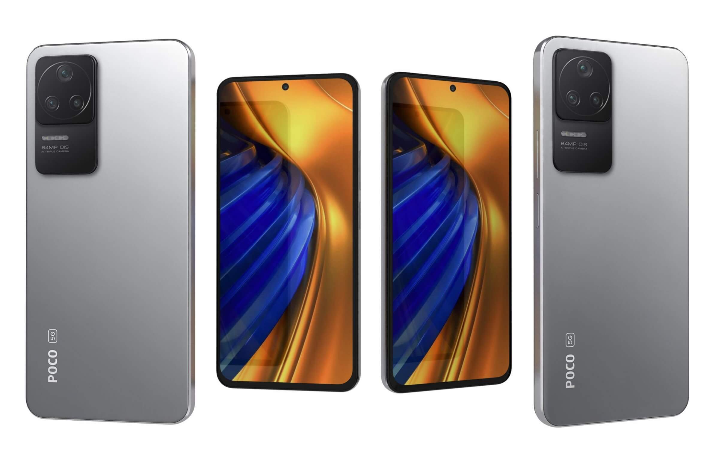 Xiaomi Poco F4 5G Silver - 3D Model by Rever_Art