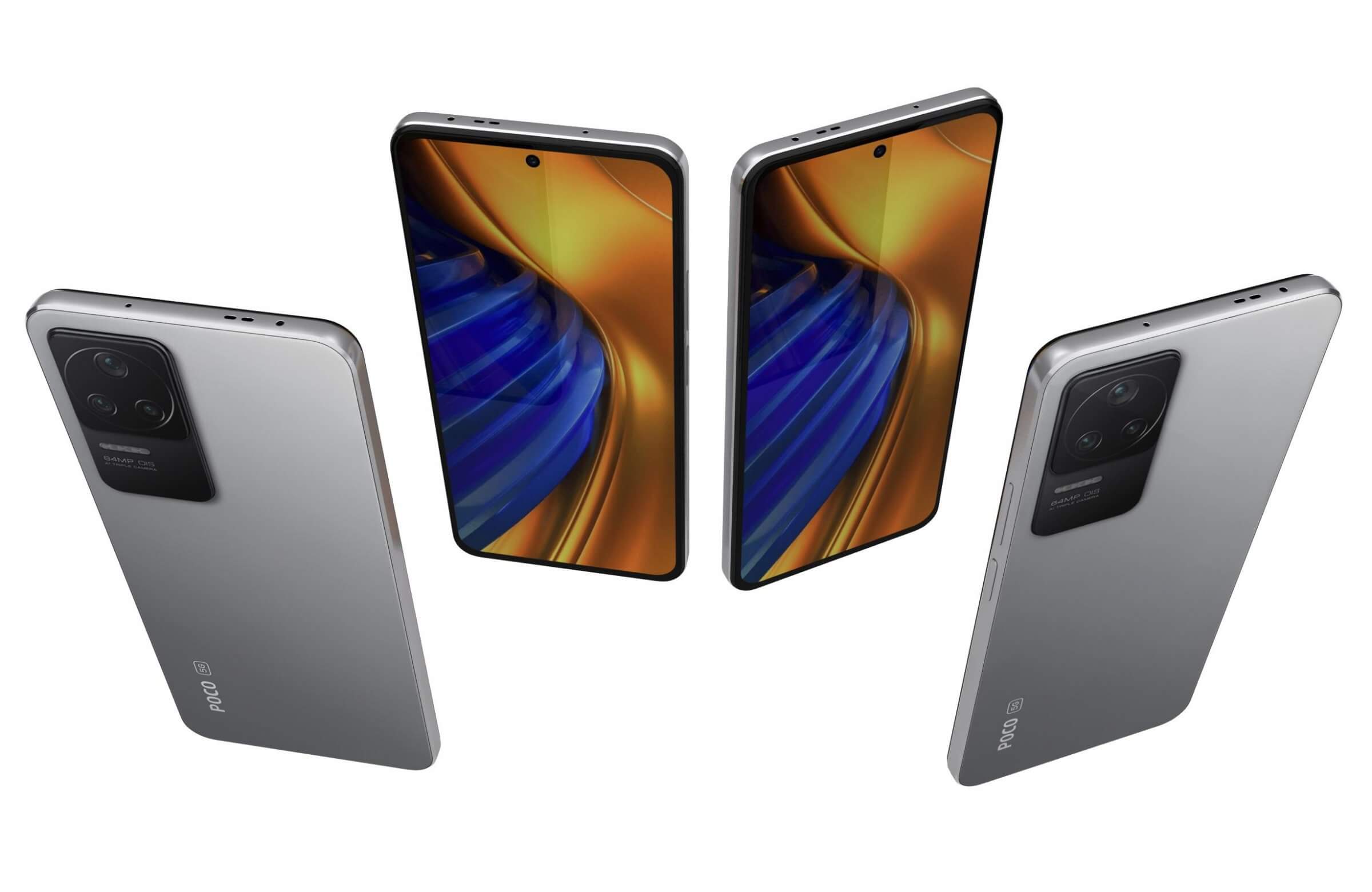 Xiaomi Poco F4 5G Silver - 3D Model by Rever_Art