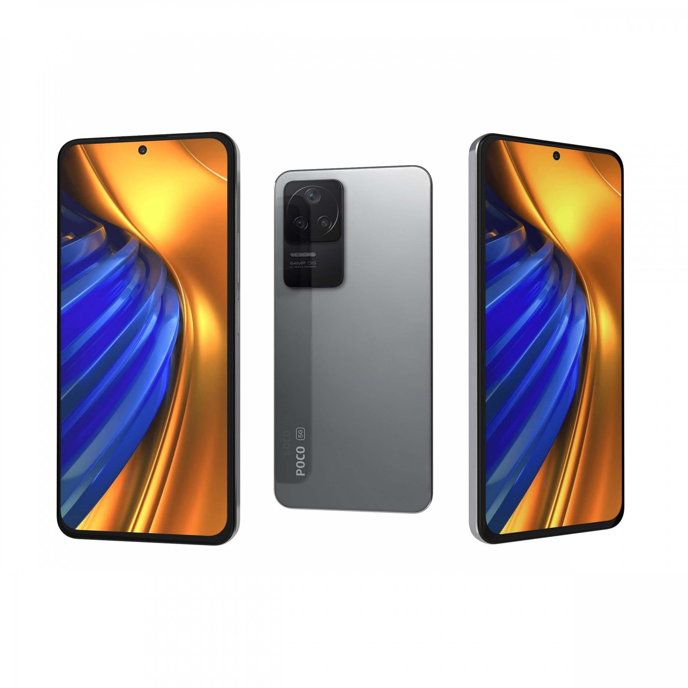 Xiaomi Poco F4 5G Silver - 3D Model by Rever_Art