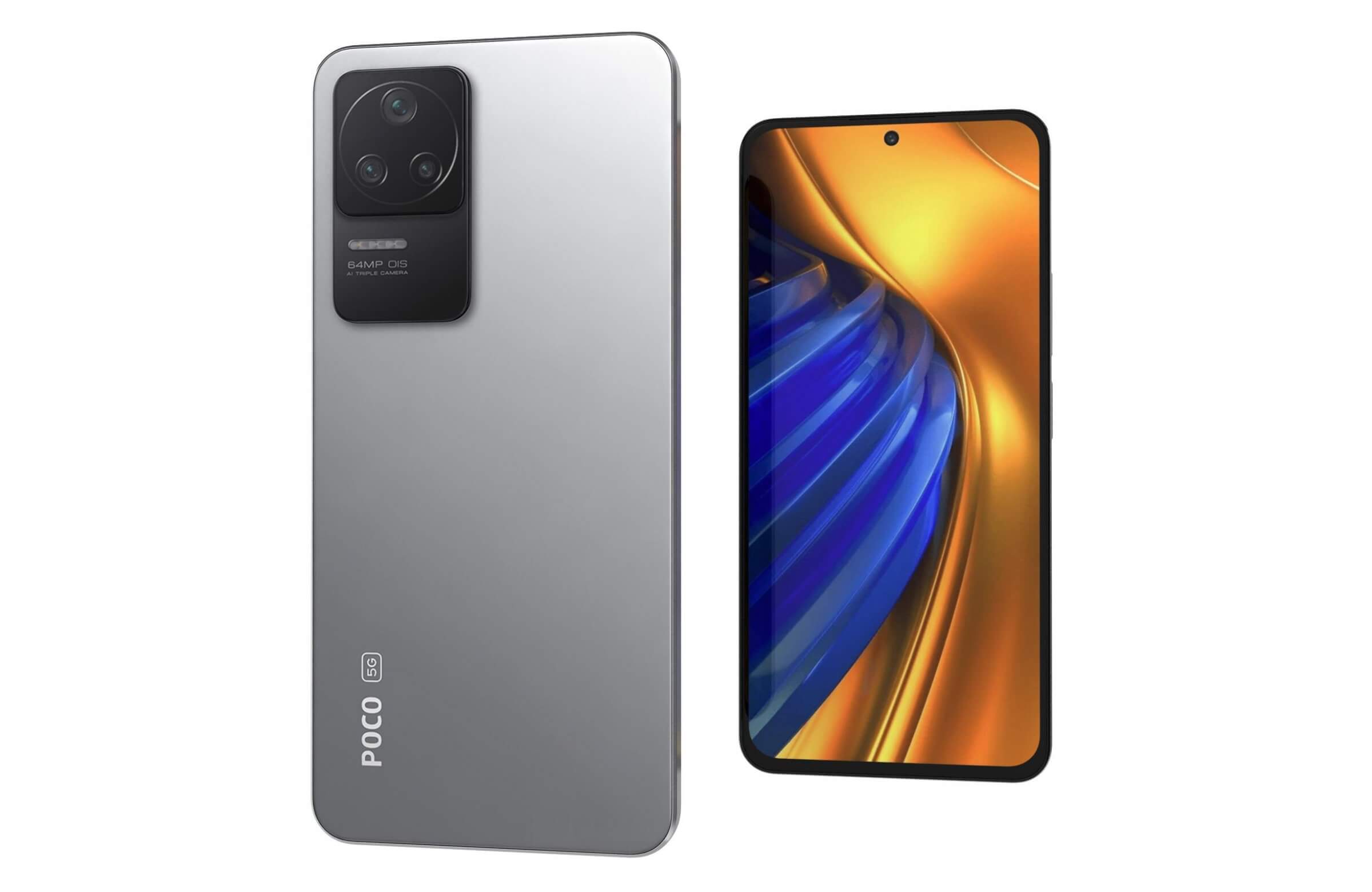 Xiaomi Poco F4 5G Silver - 3D Model by Rever_Art