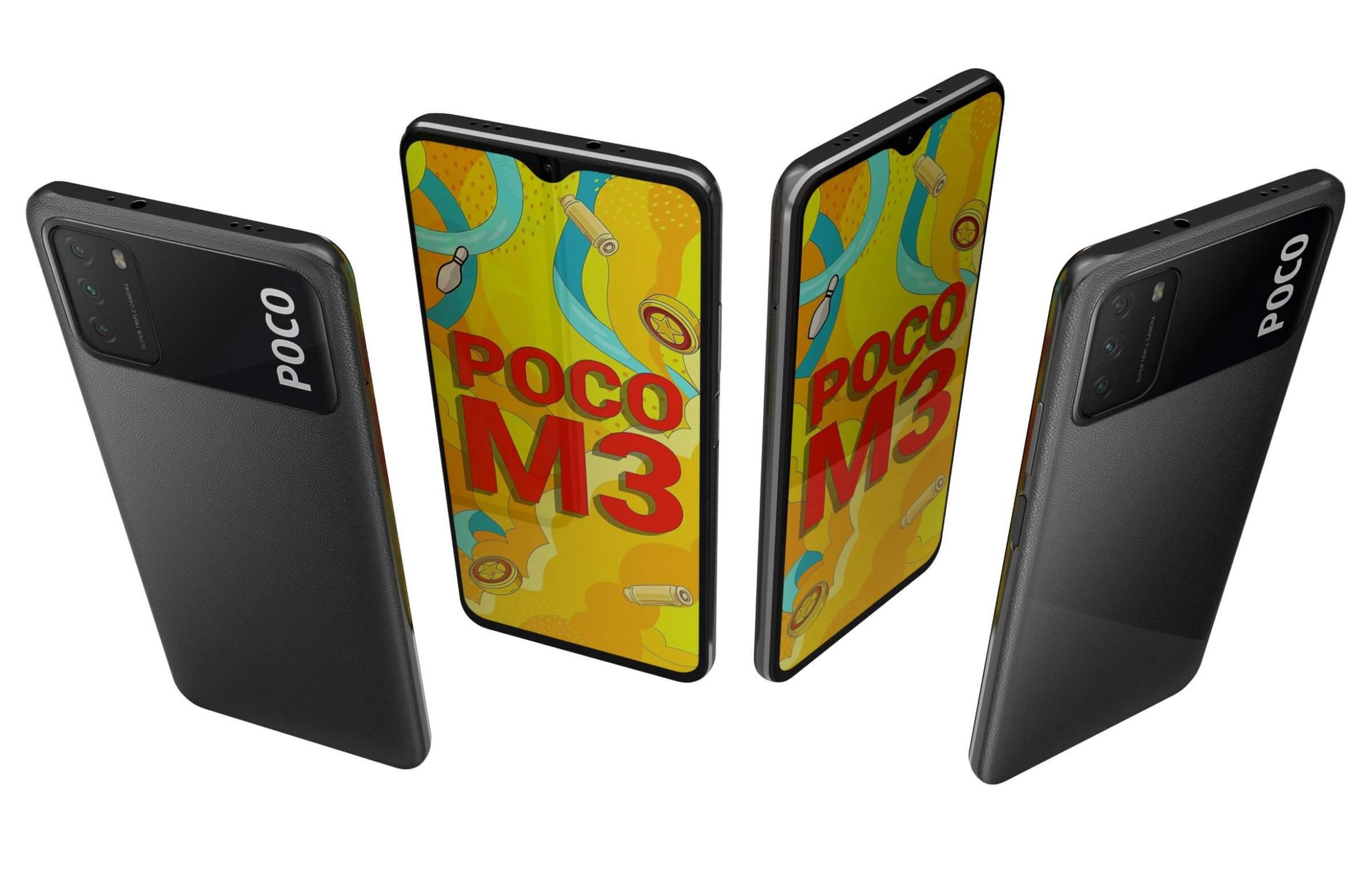 Xiaomi Poco M3 Black - 3D Model by Rever_Art