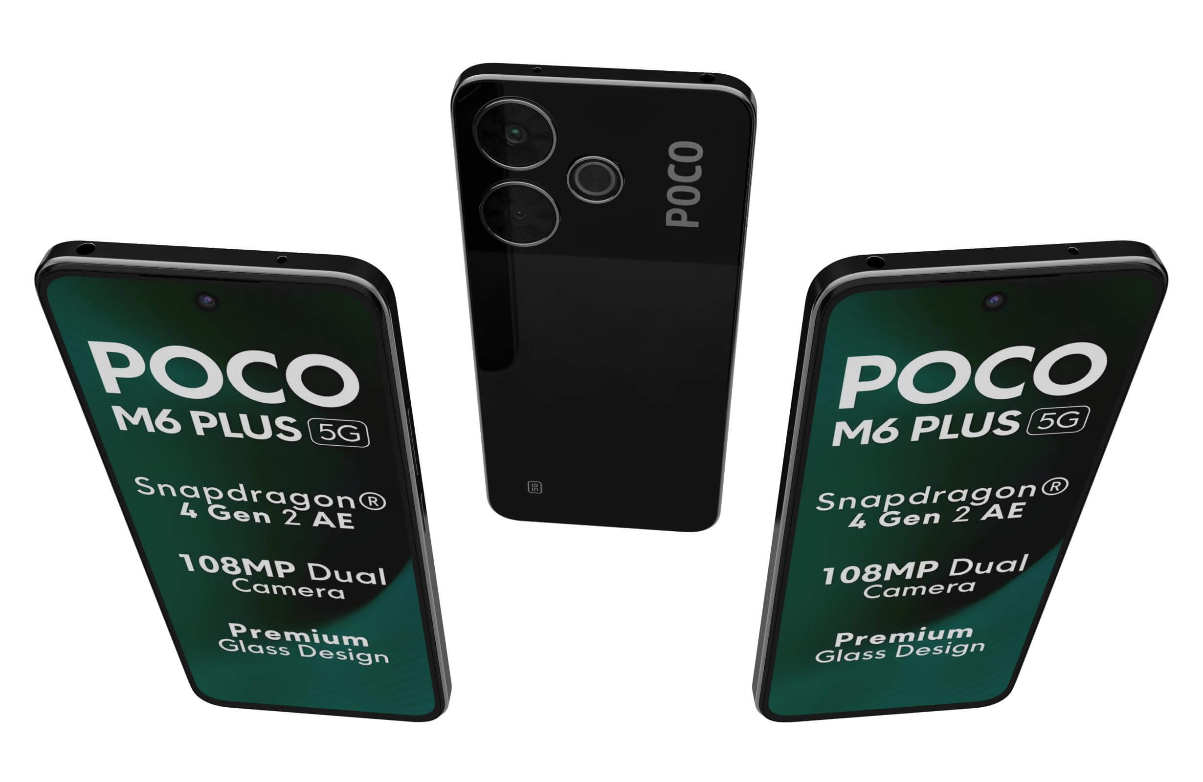 Xiaomi Poco M6 Plus 5G Graphite Black - 3D Model by Rever_Art