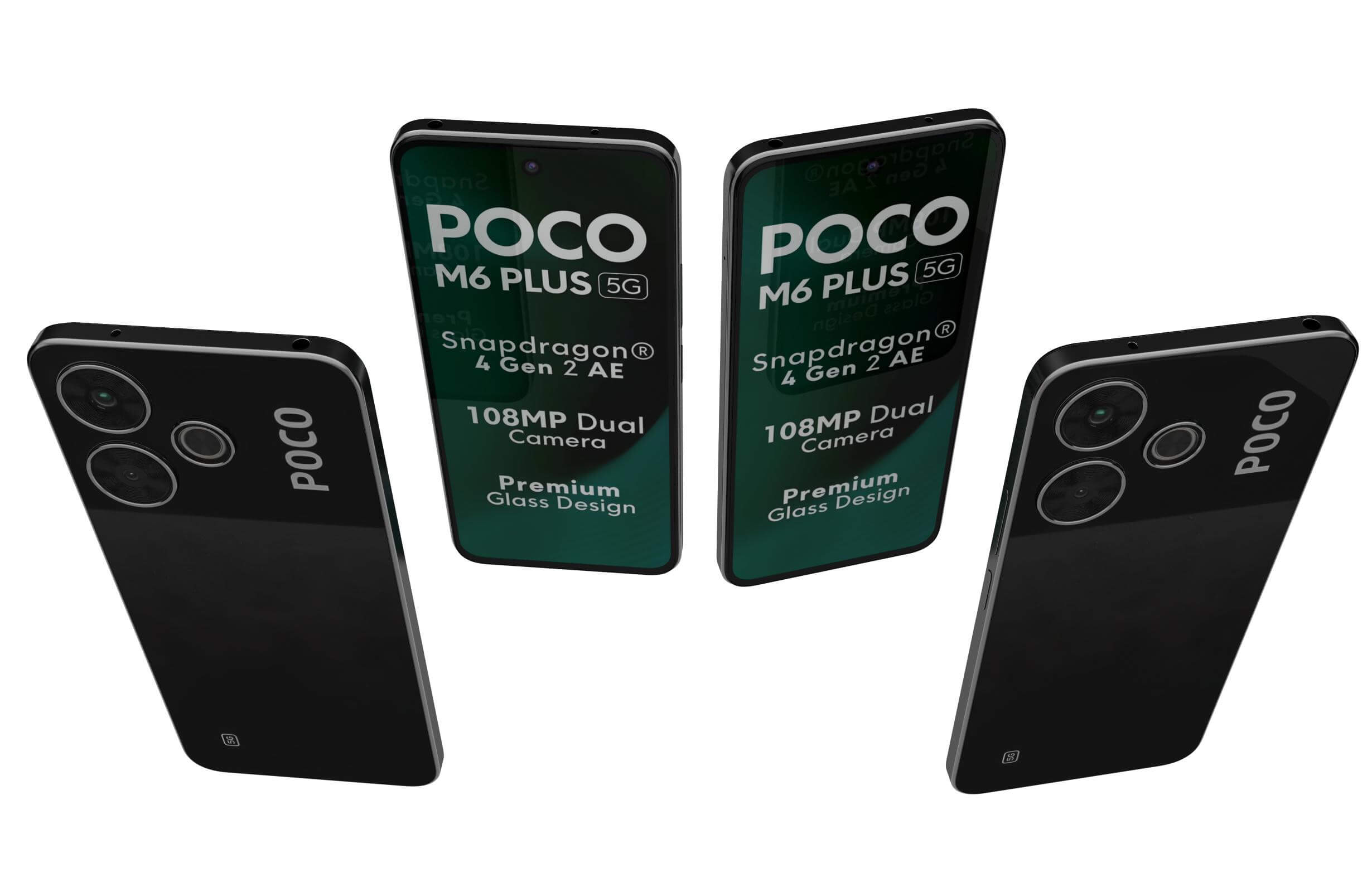 Xiaomi Poco M6 Plus 5G Graphite Black - 3D Model by Rever_Art