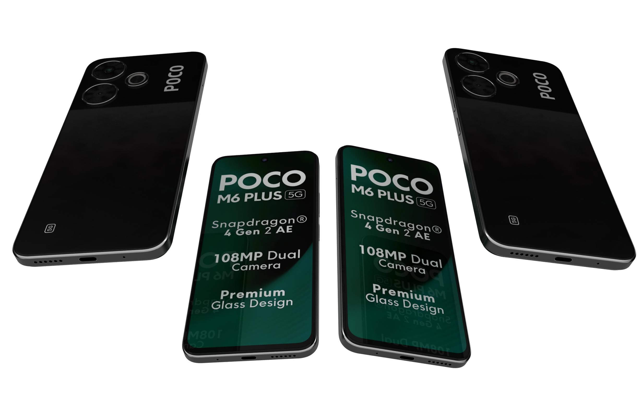 Xiaomi Poco M6 Plus 5G Graphite Black - 3D Model by Rever_Art