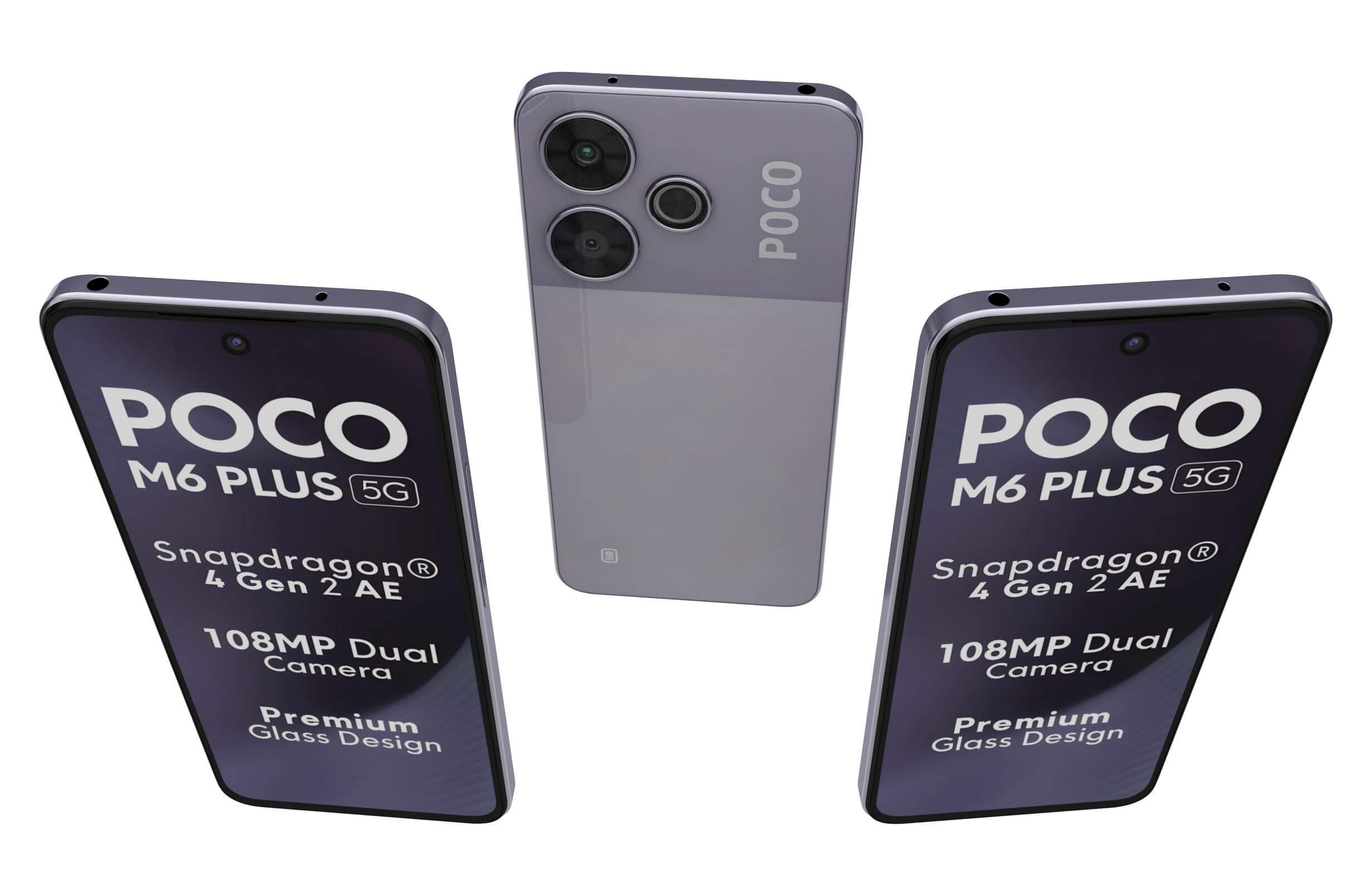 Xiaomi Poco M6 Plus 5G Misty Lavender - 3D Model by Rever_Art