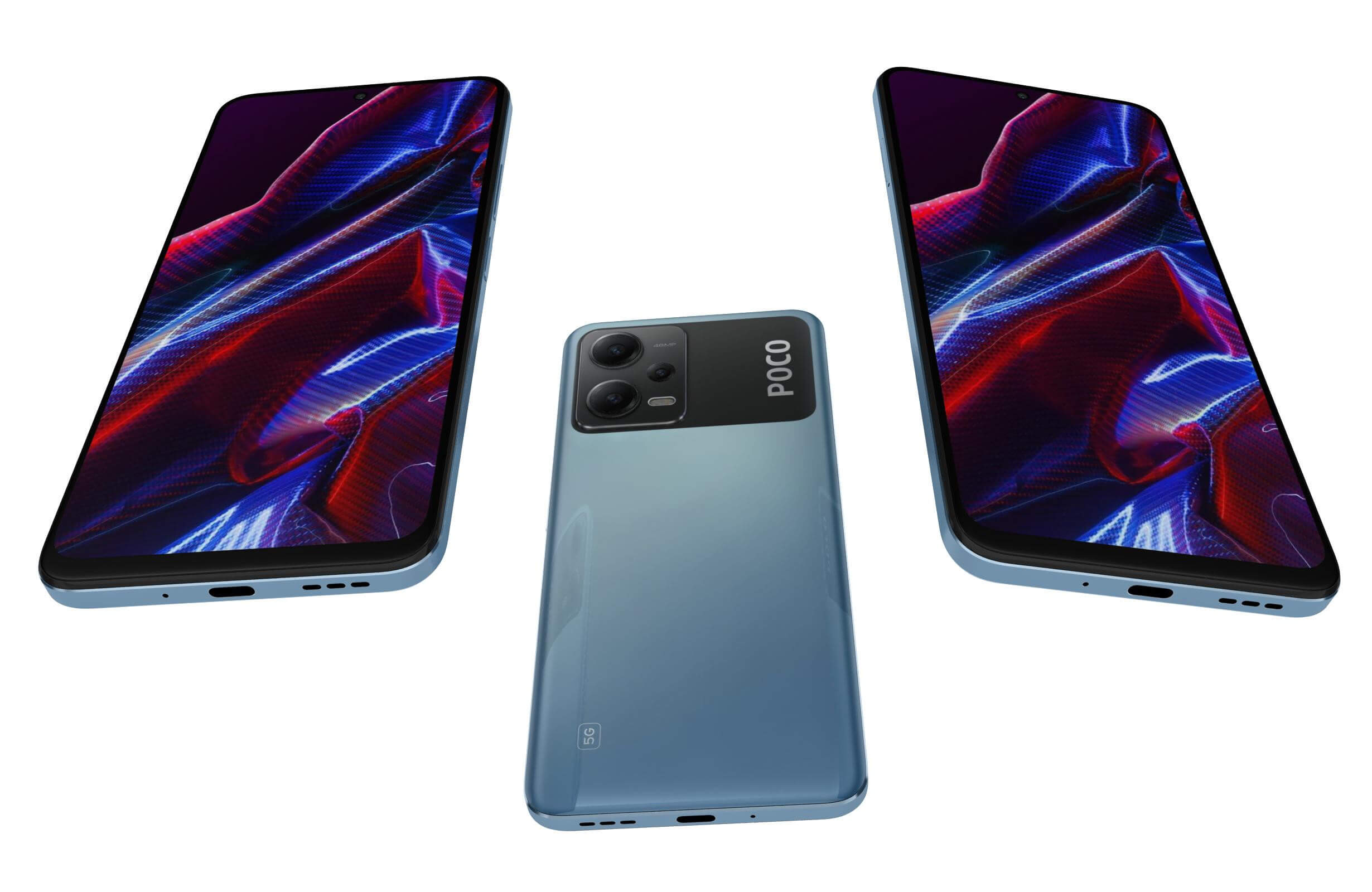 Xiaomi Poco X5 Blue - 3D Model by Rever_Art