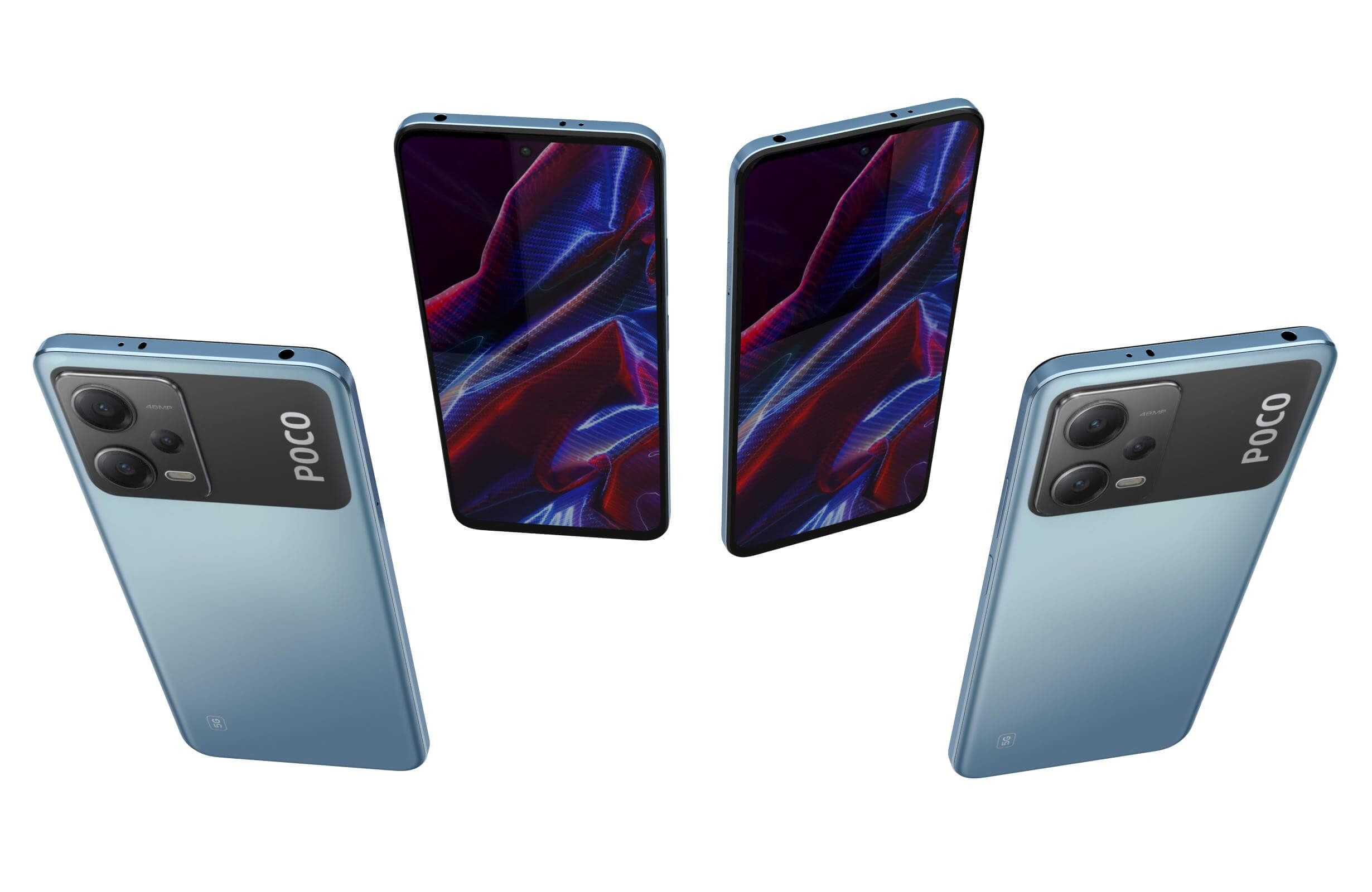 Xiaomi Poco X5 Blue - 3D Model by Rever_Art