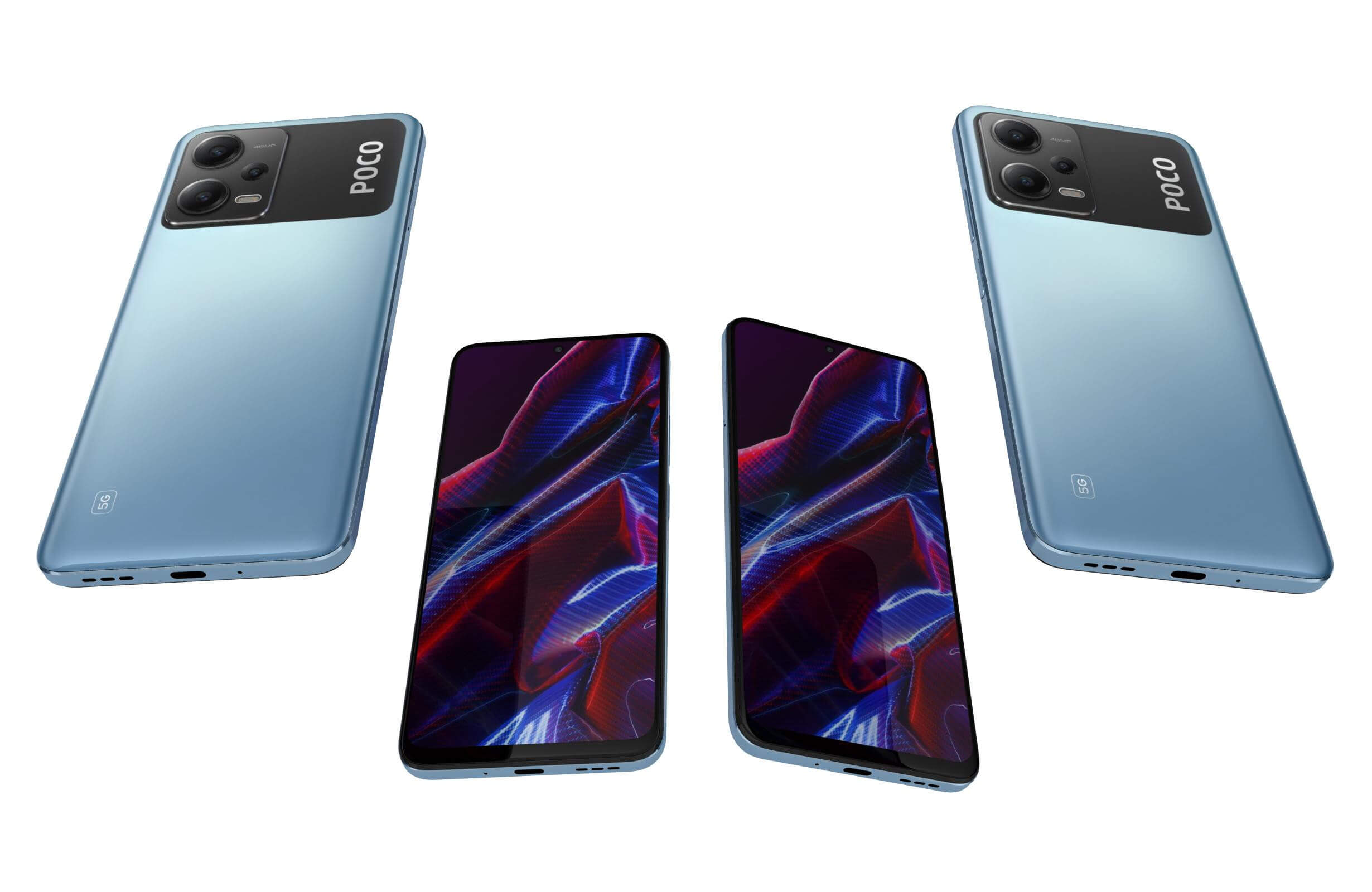 Xiaomi Poco X5 Blue - 3D Model by Rever_Art