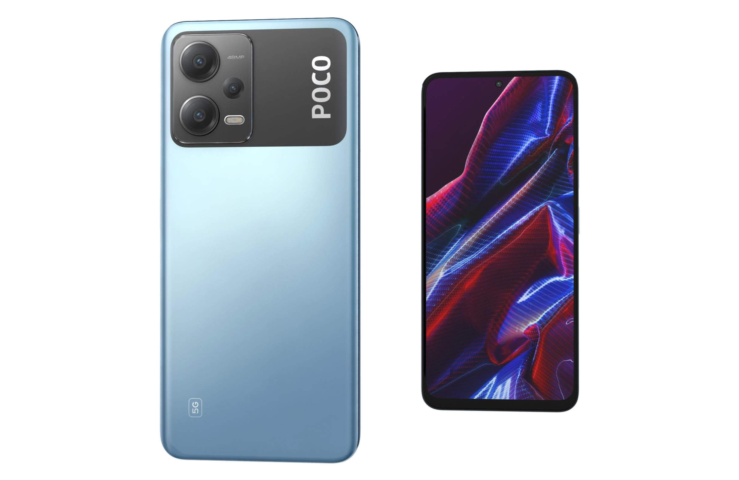 Xiaomi Poco X5 Blue - 3D Model by Rever_Art