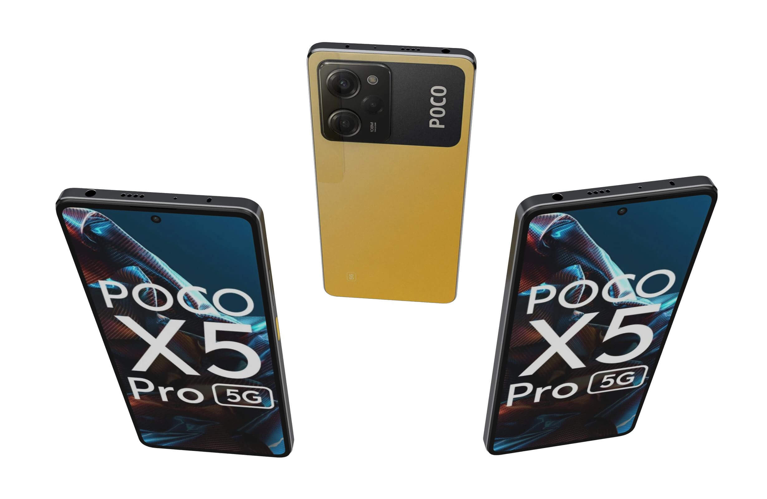 Xiaomi Poco X5 Pro 5G Yellow - 3D Model by Rever_Art