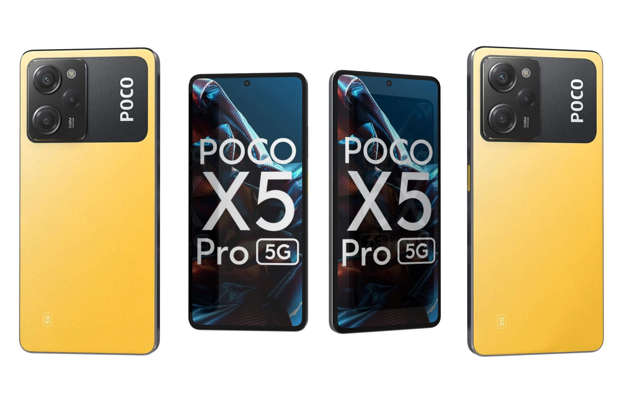 Xiaomi Poco X5 Pro 5G Yellow - 3D Model by Rever_Art