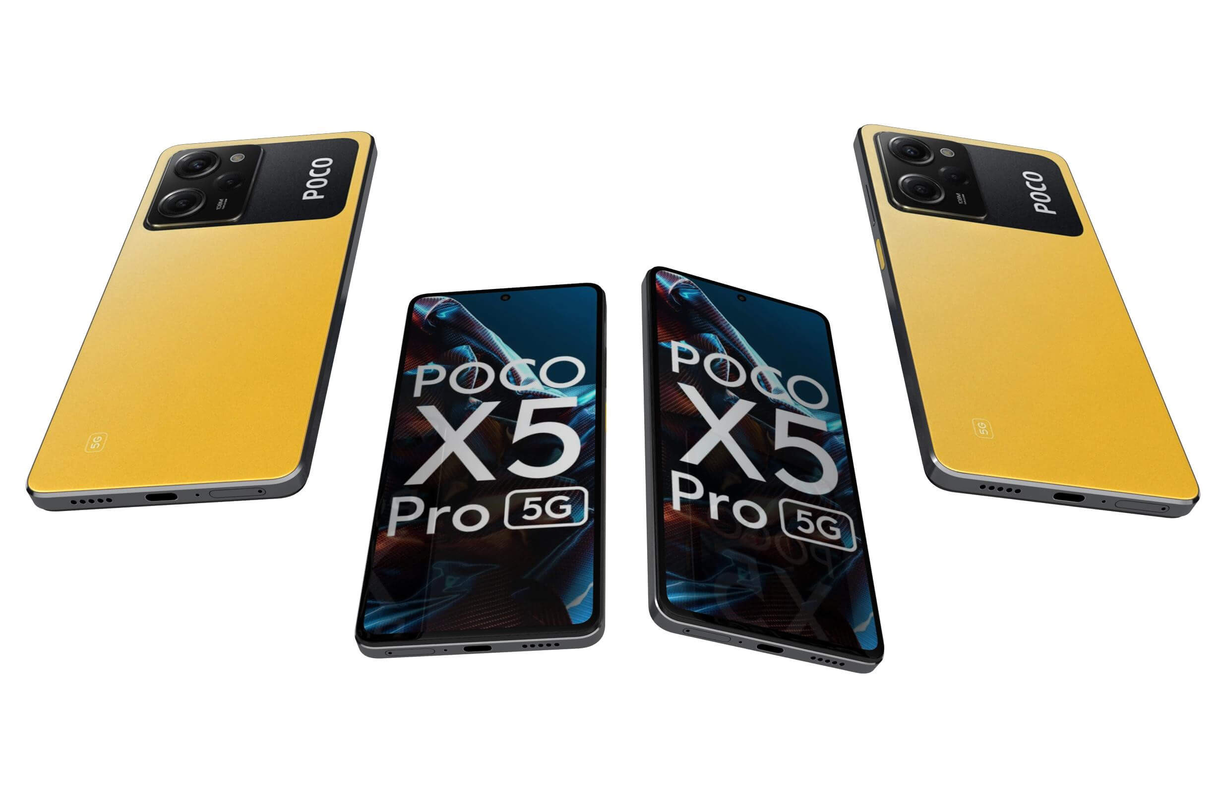 Xiaomi Poco X5 Pro 5G Yellow - 3D Model by Rever_Art