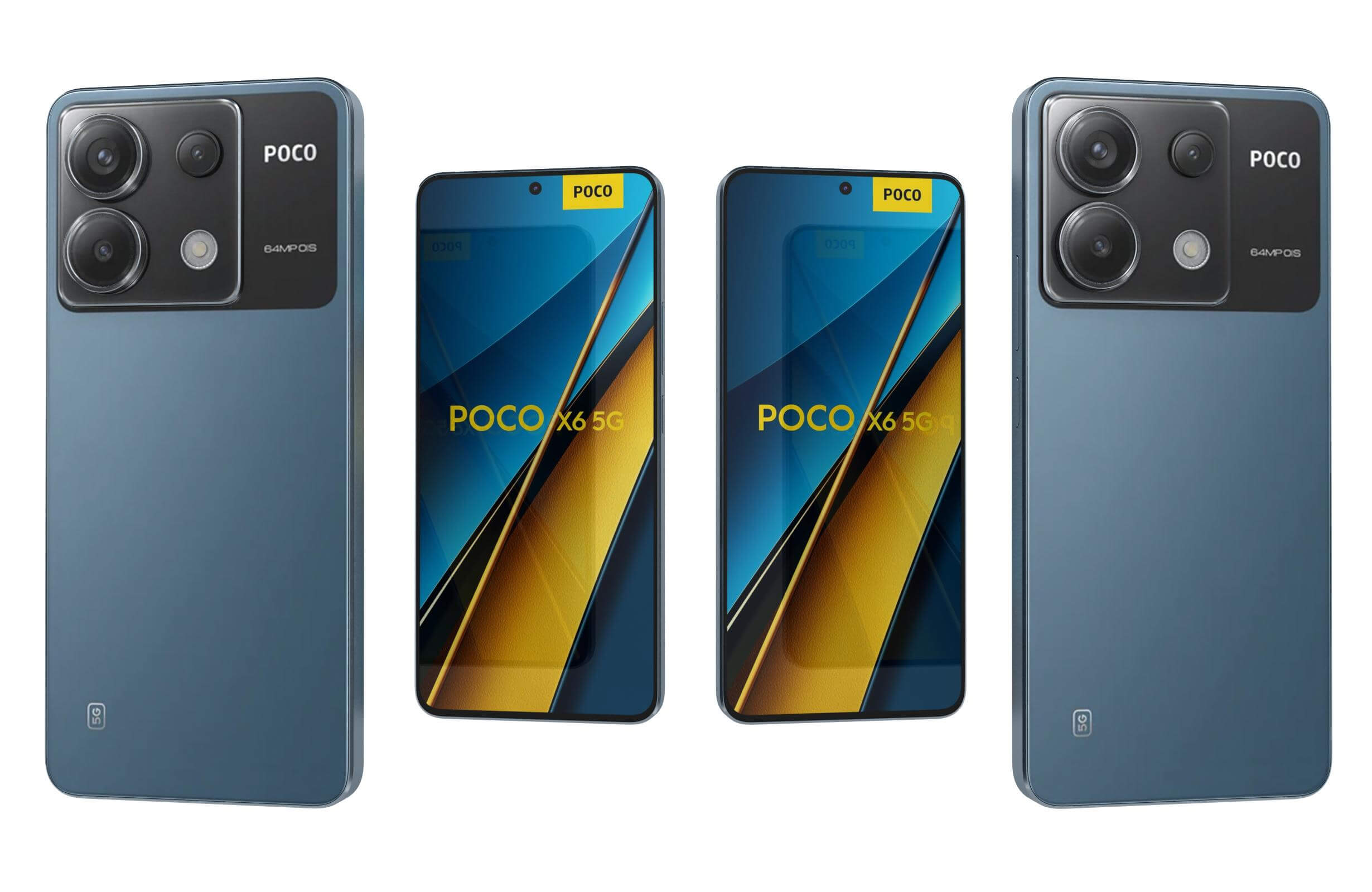 Xiaomi Poco X6 Blue - 3D Model by Rever_Art