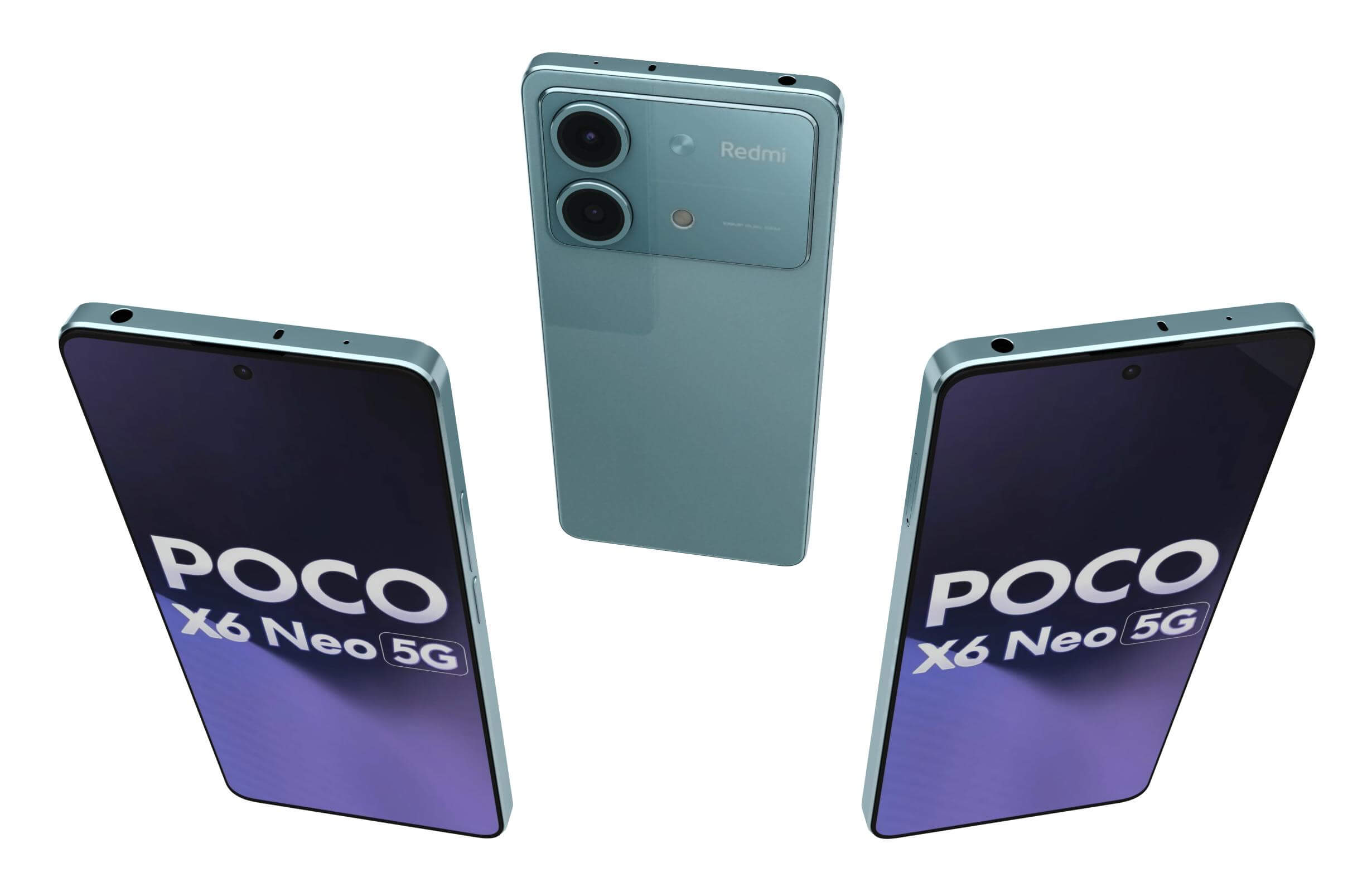 Xiaomi Poco X6 Neo Blue - 3D Model by Rever_Art