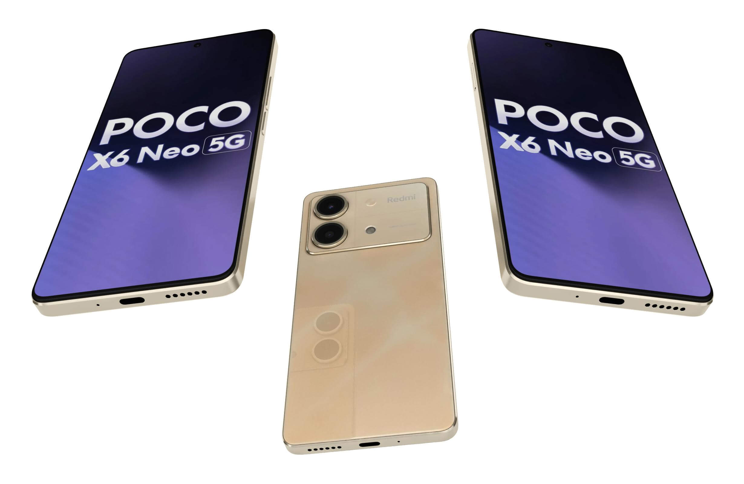 Xiaomi Poco X6 Neo Gold - 3D Model by Rever_Art