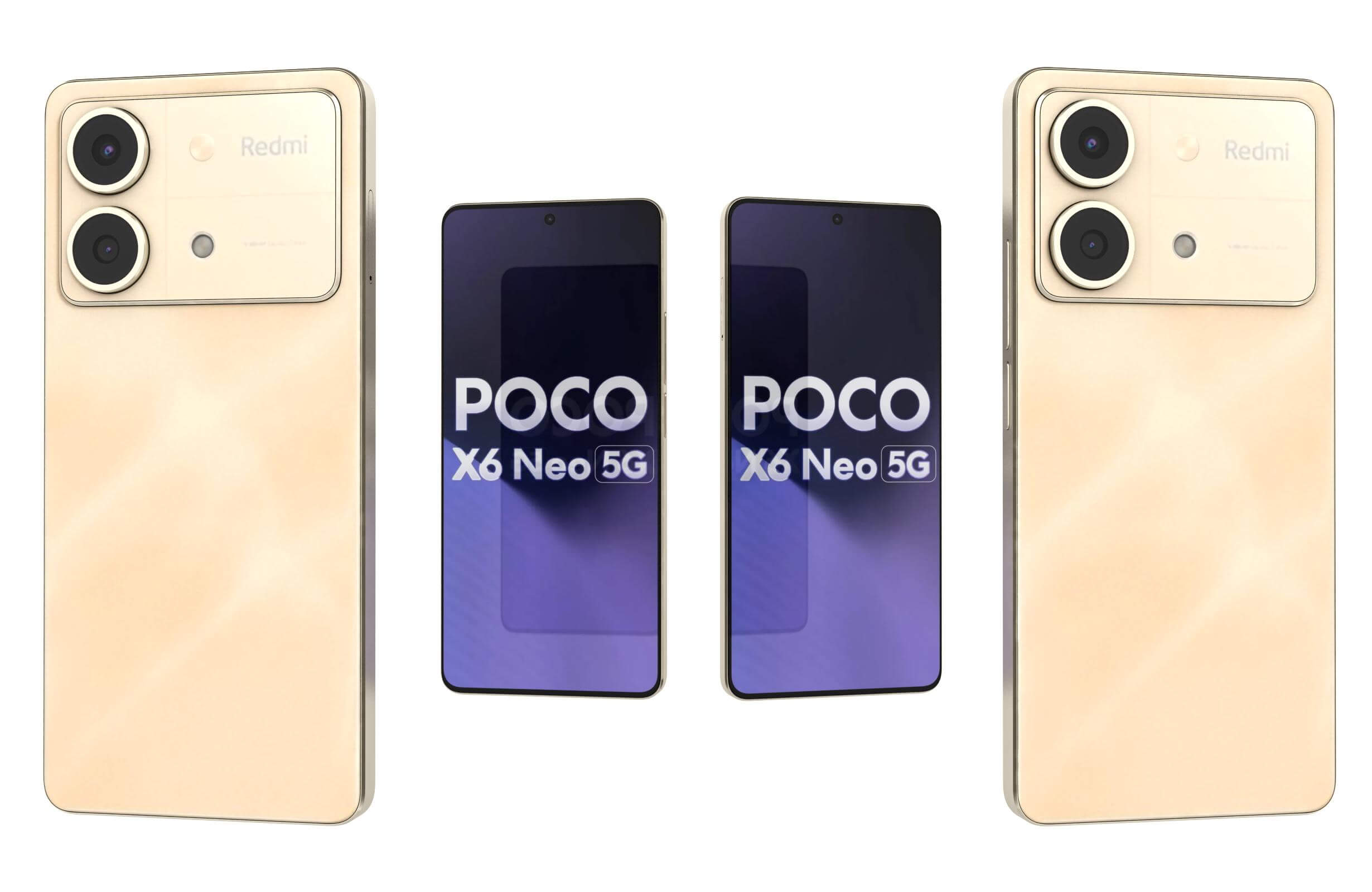 Xiaomi Poco X6 Neo Gold - 3D Model by Rever_Art