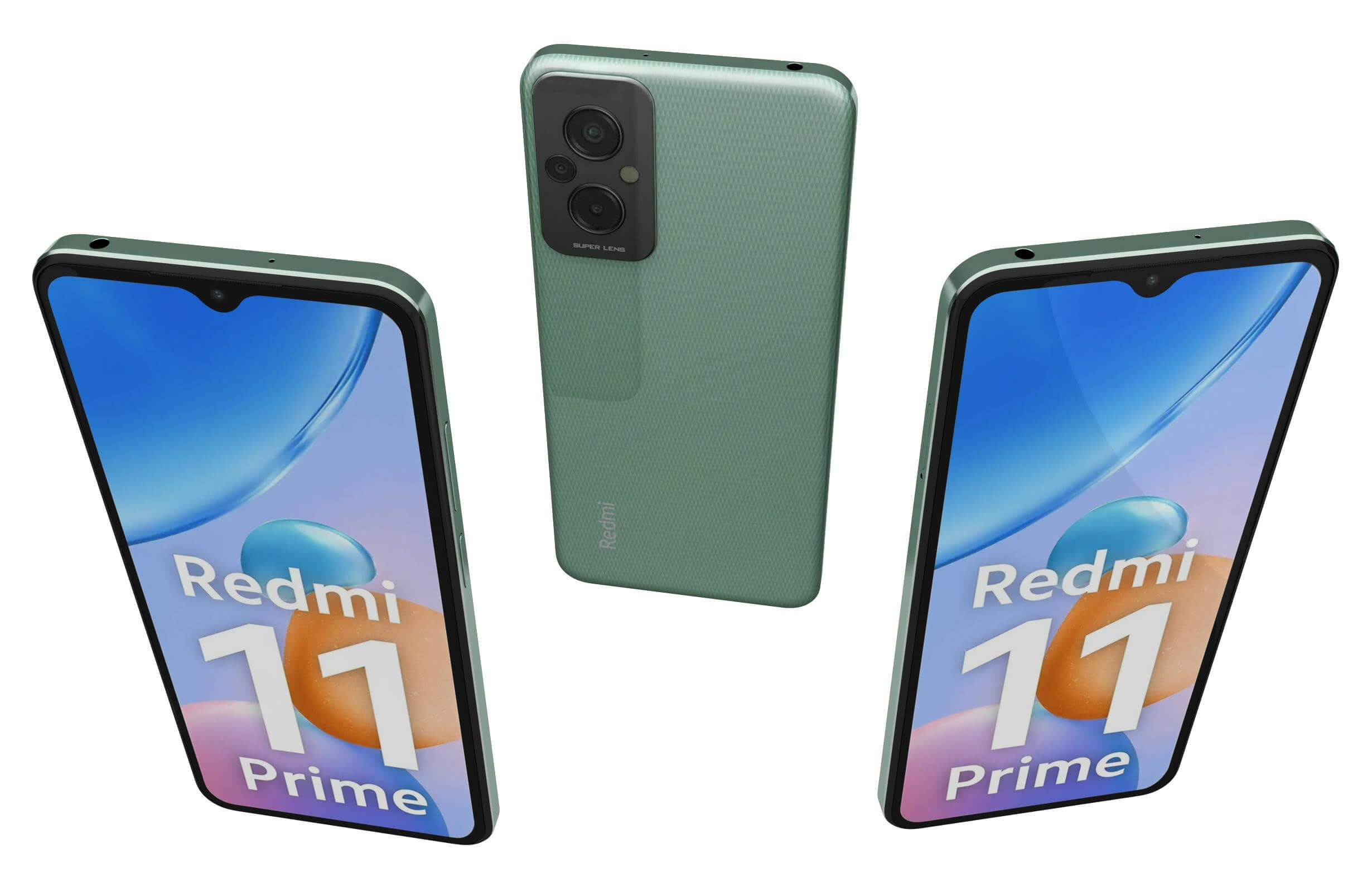 Xiaomi Redmi 11 Prime Green - 3D Model by Rever_Art