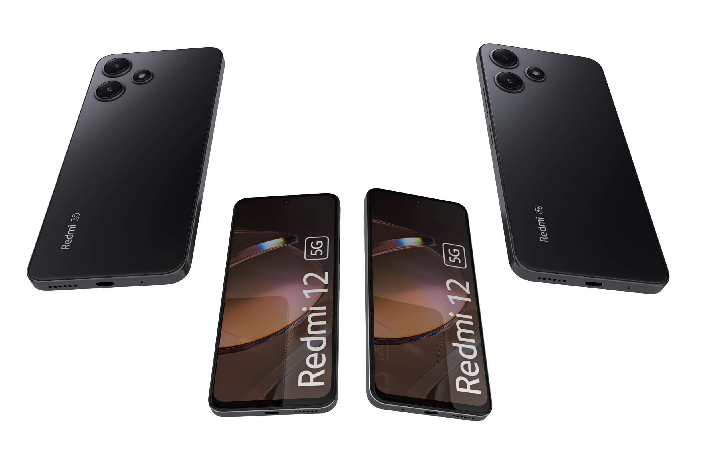 Xiaomi Redmi 12 5G Black - 3D Model by Rever_Art