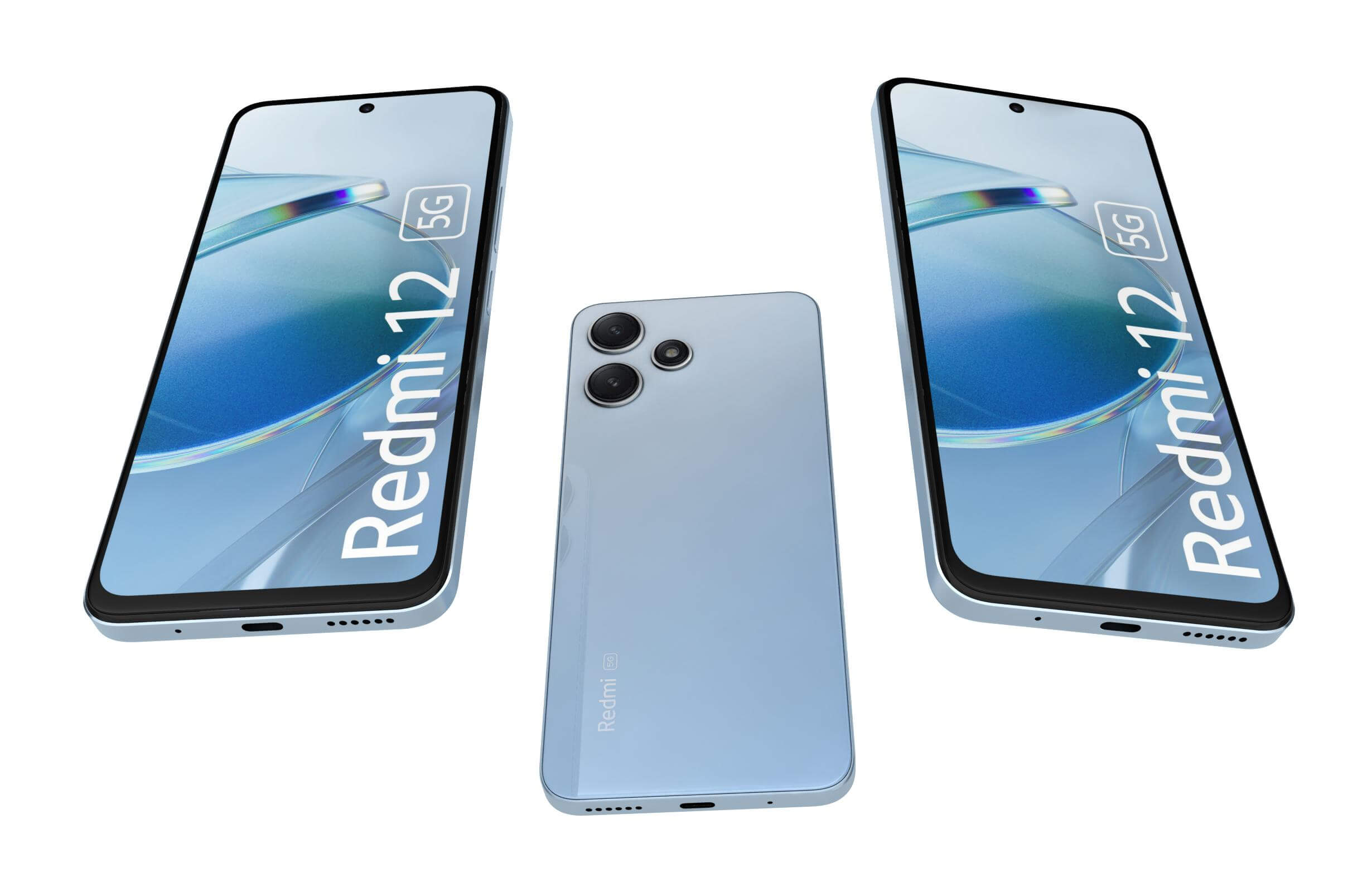 Xiaomi Redmi 12 5G Blue - 3D Model by Rever_Art