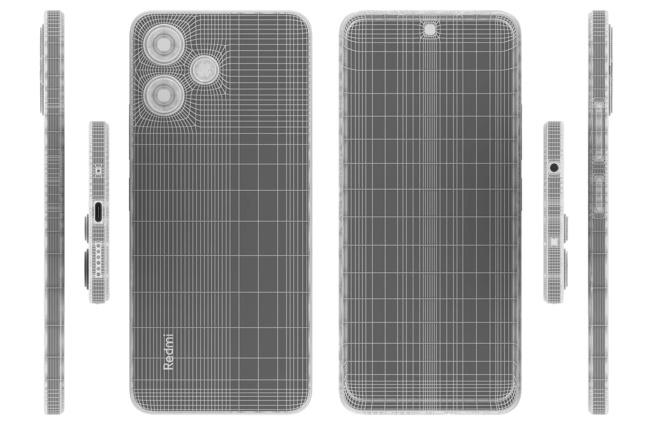 Xiaomi Redmi 12 5G Blue - 3D Model by Rever_Art