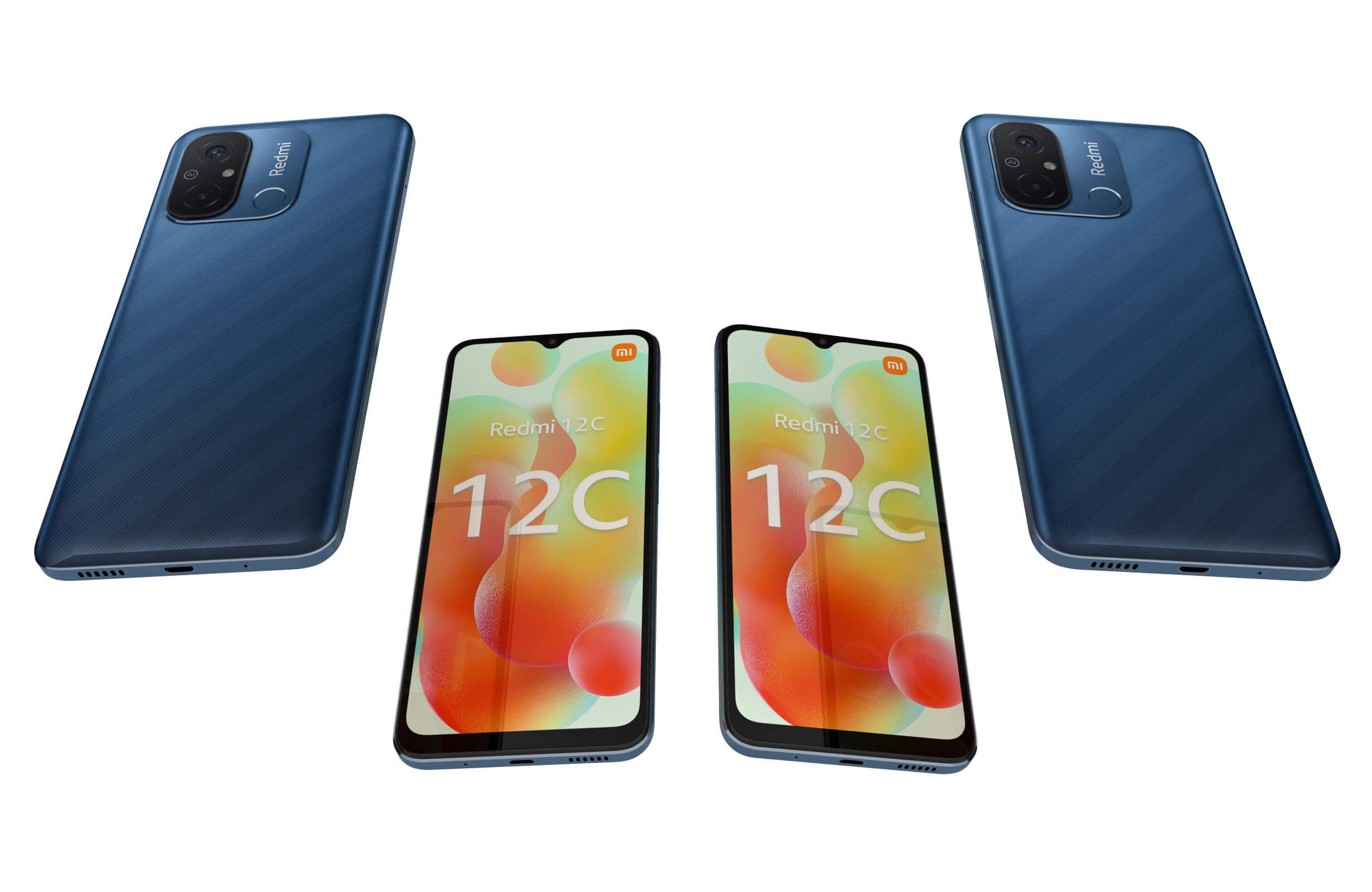 Xiaomi Redmi 12C Blue - 3D Model by Rever_Art