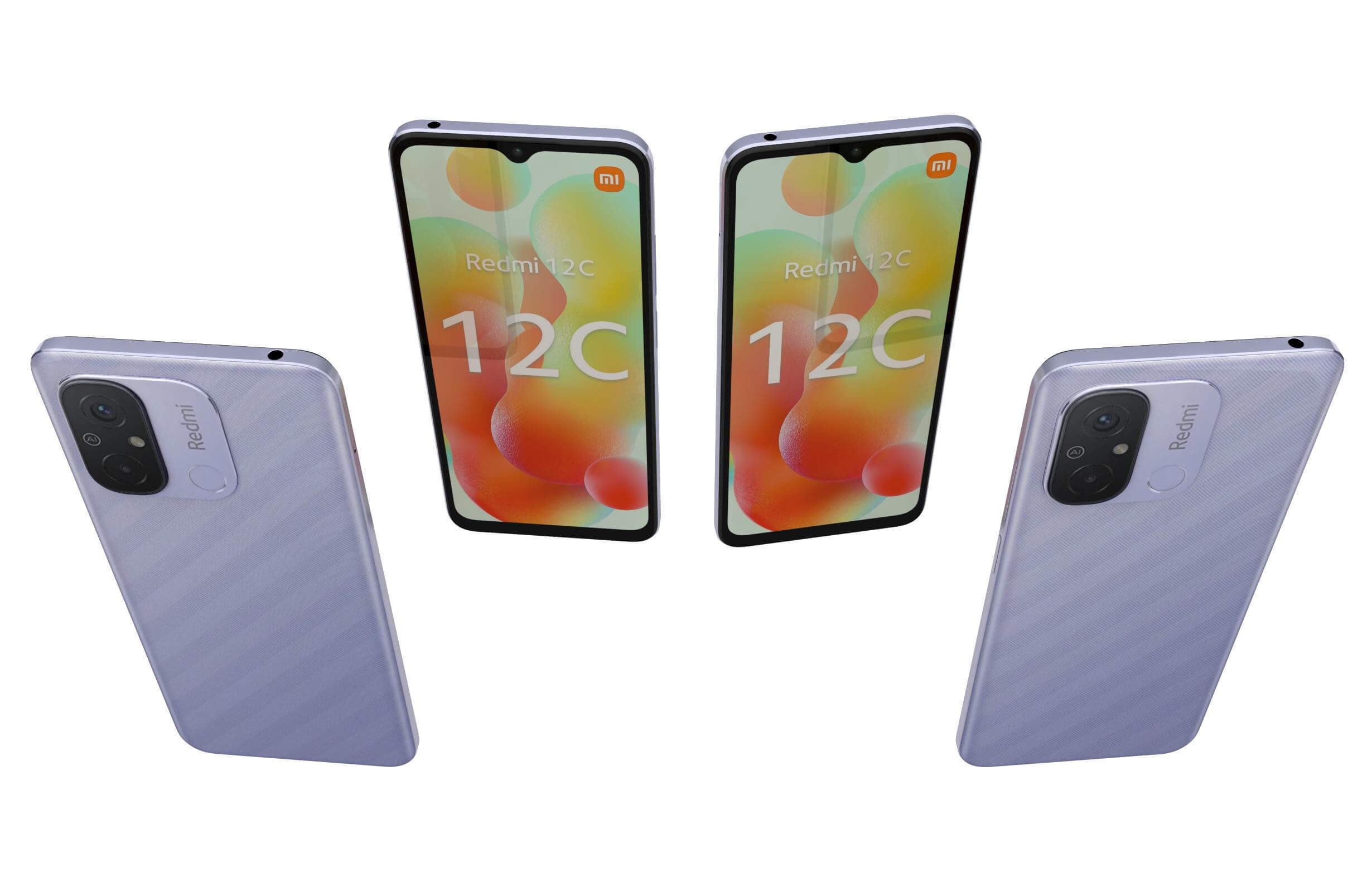 Xiaomi Redmi 12C Violet - 3D Model by Rever_Art