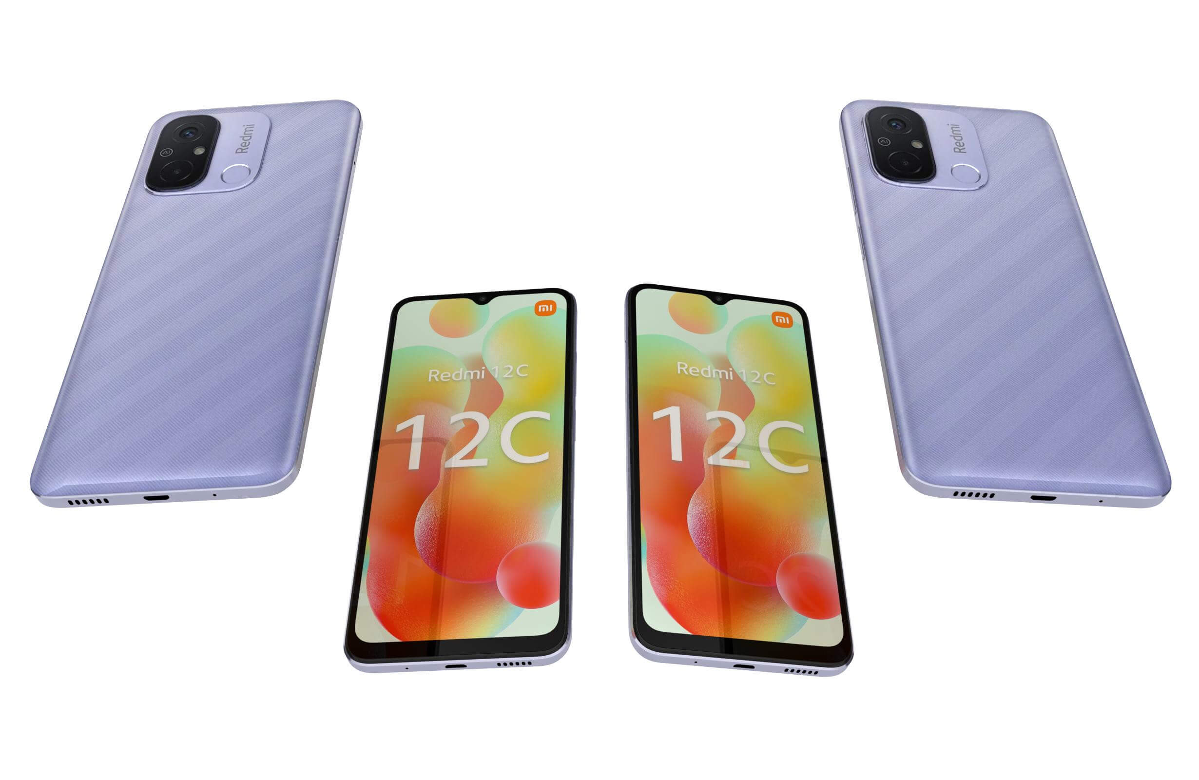 Xiaomi Redmi 12C Violet - 3D Model by Rever_Art