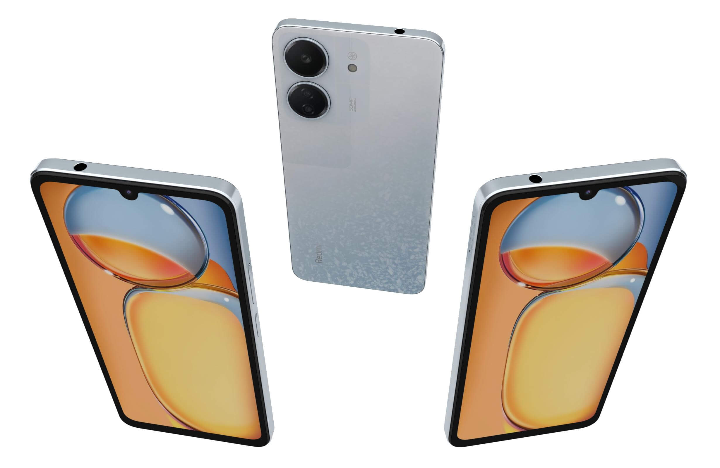 Xiaomi Redmi 13C White - 3D Model by Rever_Art