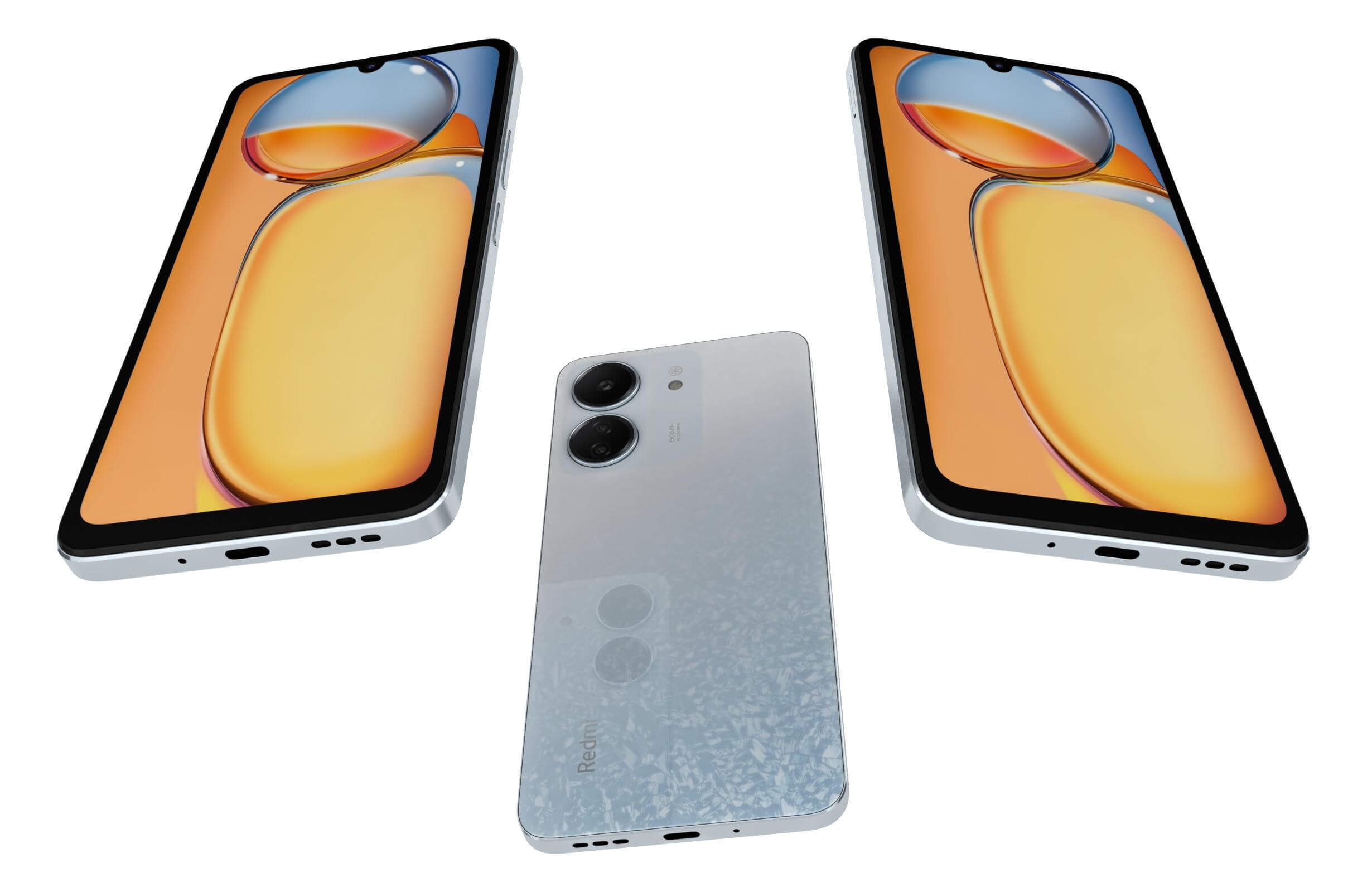 Xiaomi Redmi 13C White - 3D Model by Rever_Art