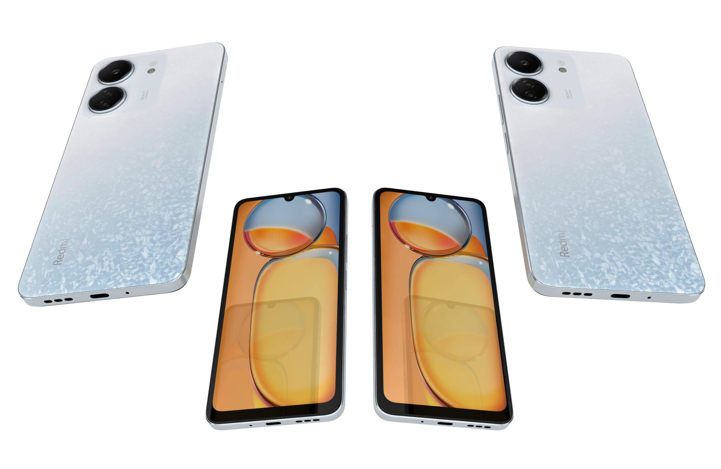 Xiaomi Redmi 13C White - 3D Model by Rever_Art